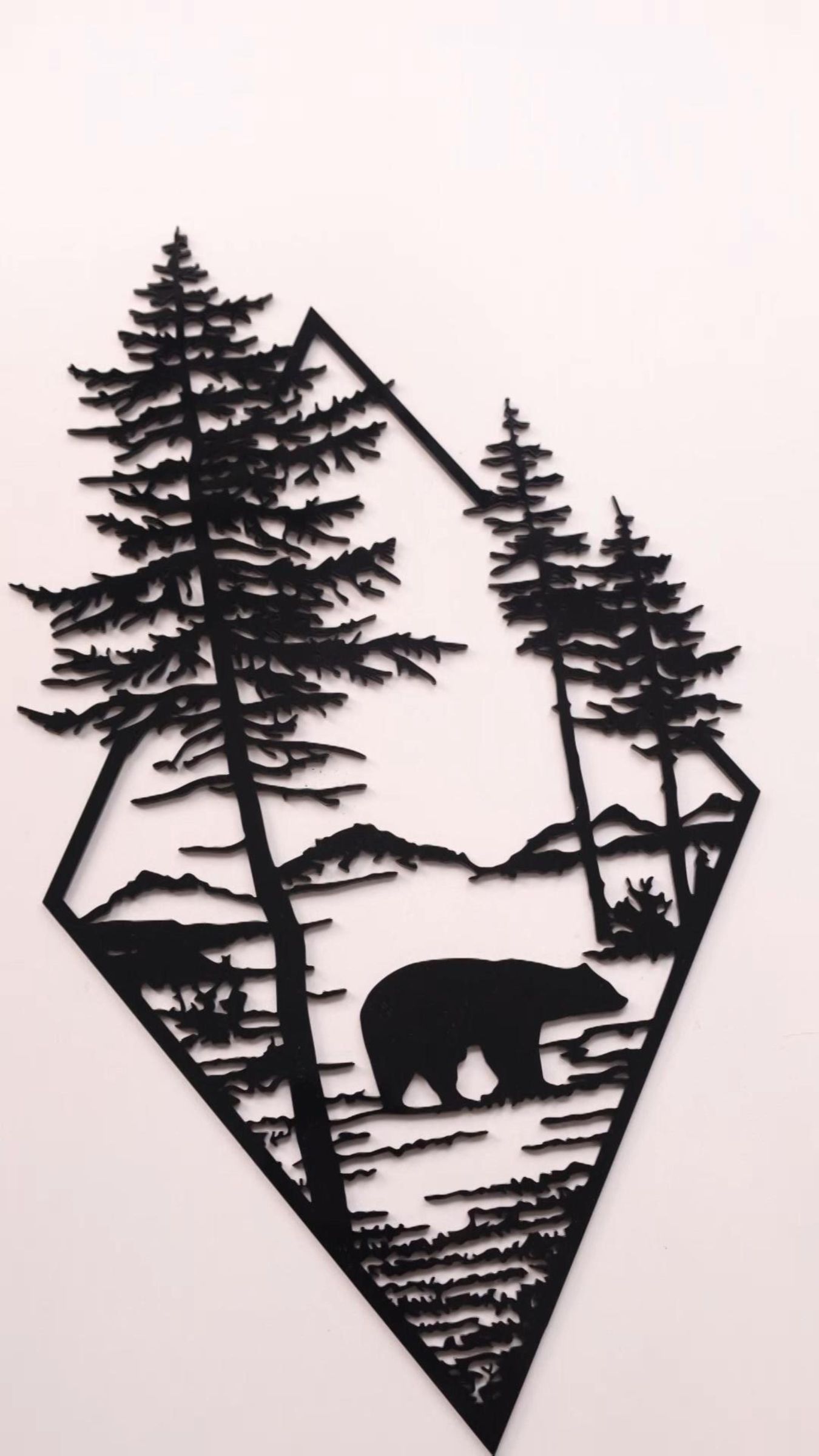 How to Laser Cutt a Polar Bear Forest Scene Wall Art : 6 Steps (with ...
