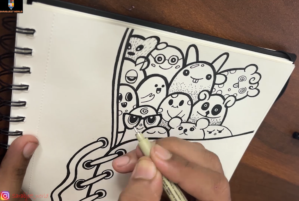 How to Draw Custom Doodle Cartoon Characters Tutorial for Beginners ...