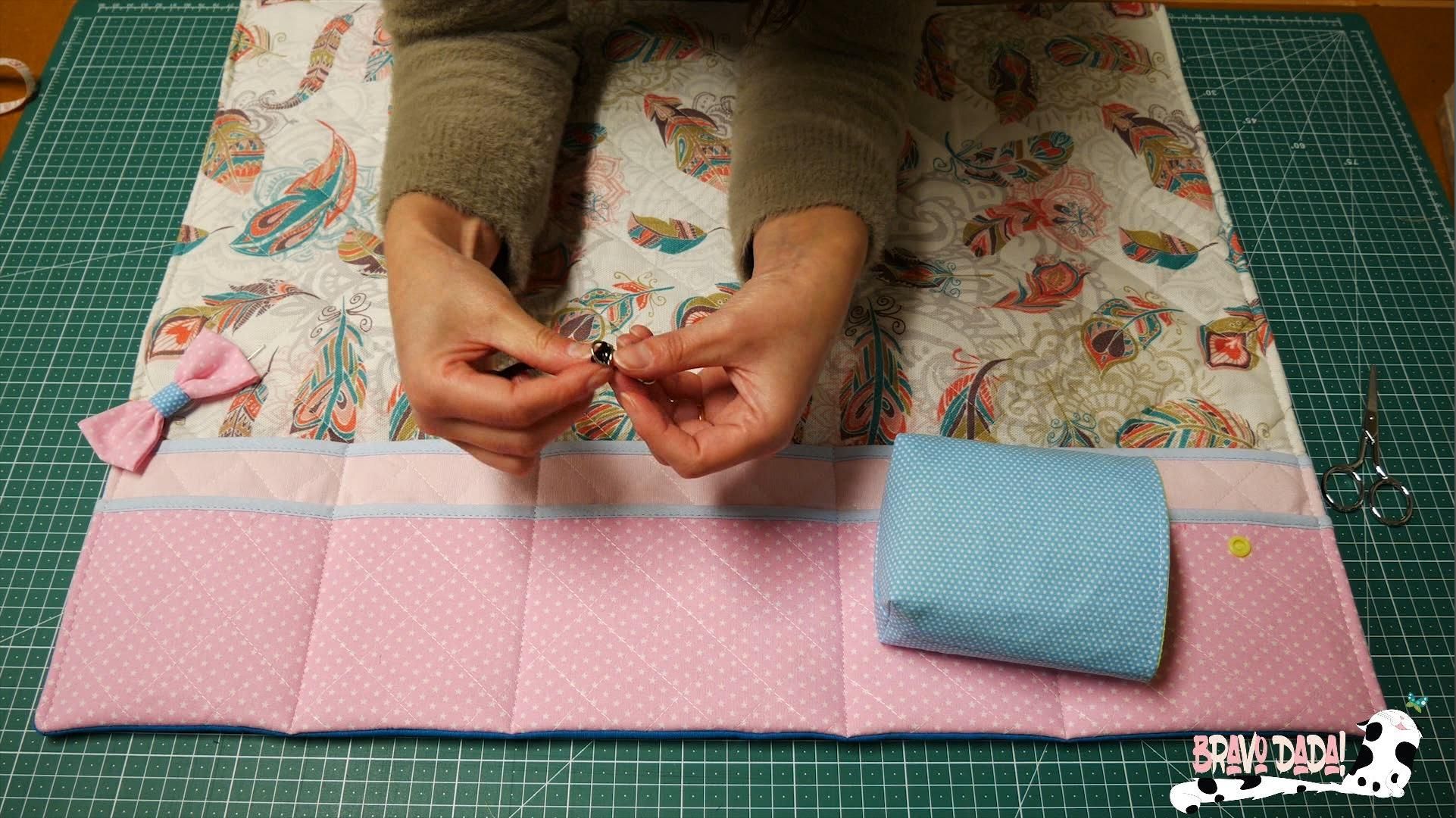 DIY How to Make a Quilted Sewing Machine Mat With Pockets and Thread ...