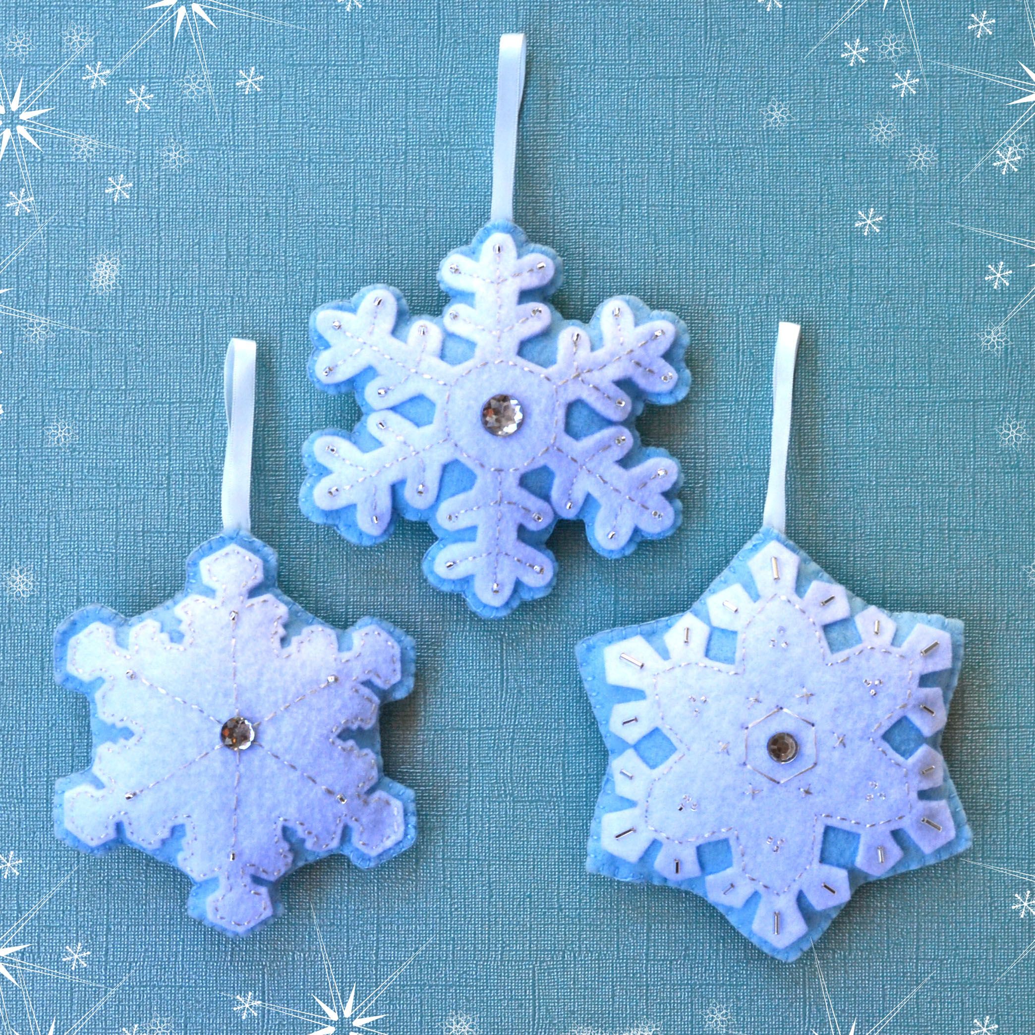 Felt Snowflake Ornaments : 11 Steps (with Pictures) - Instructables