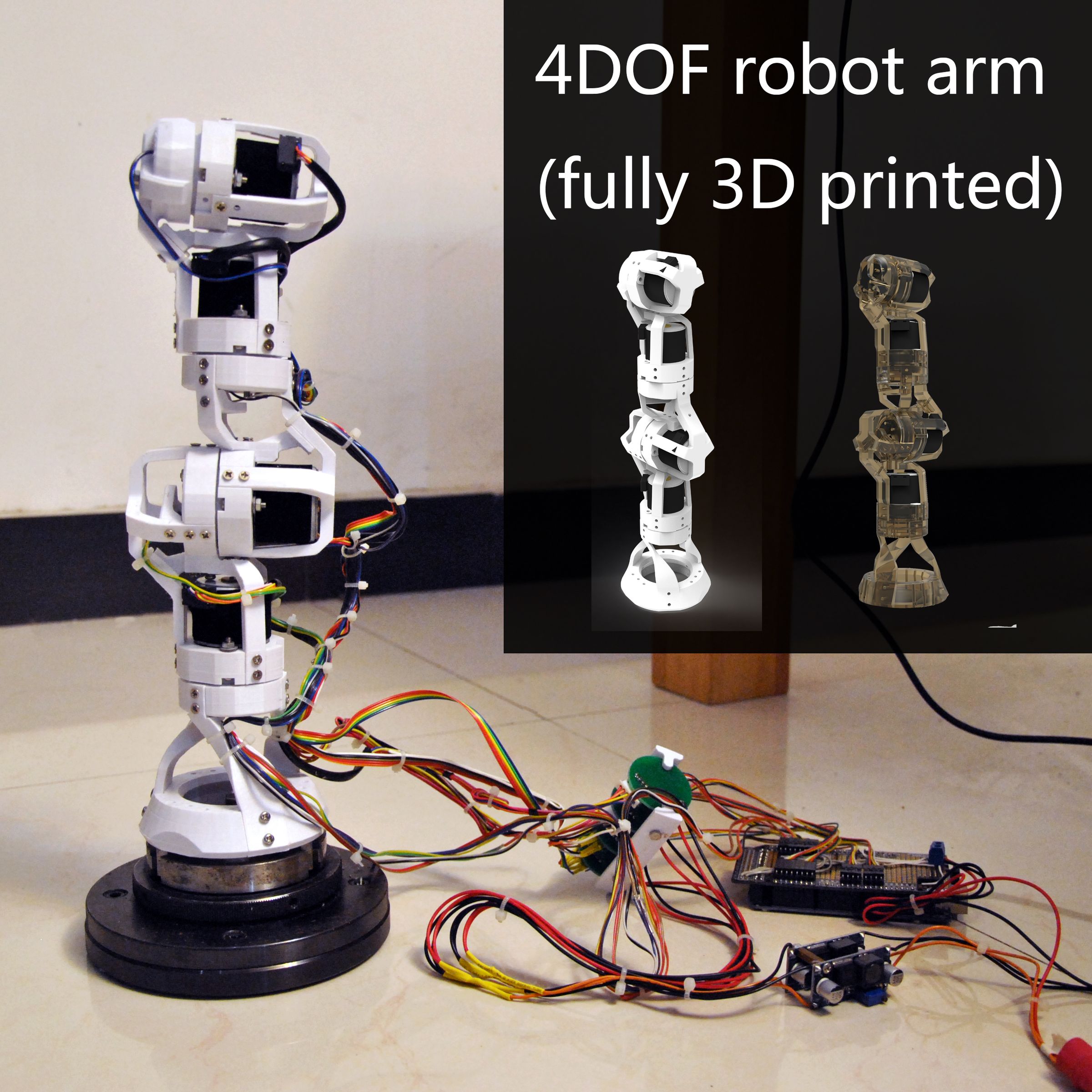 4 DOF ROBOT ARM (FULLY 3D PRINTED) - Instructables