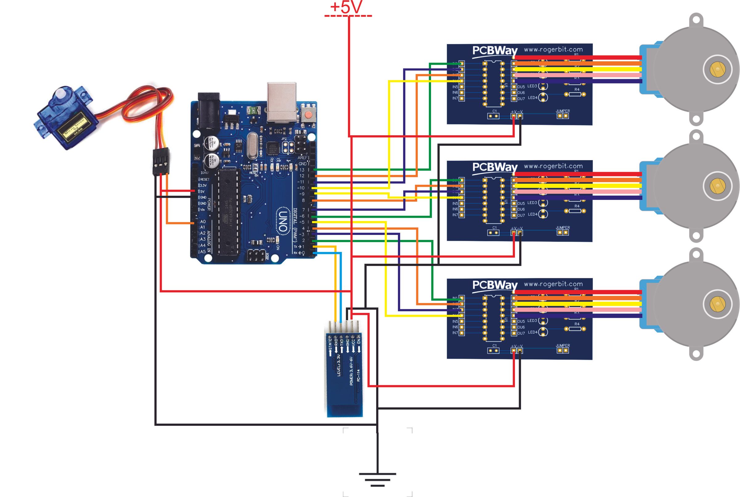3D Robotic Arm With Bluetooth Controlled Stepper Motors : 12 Steps ...