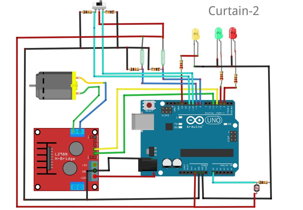 Automatic Curtain With Arduino 6 Steps With Pictures Instructables