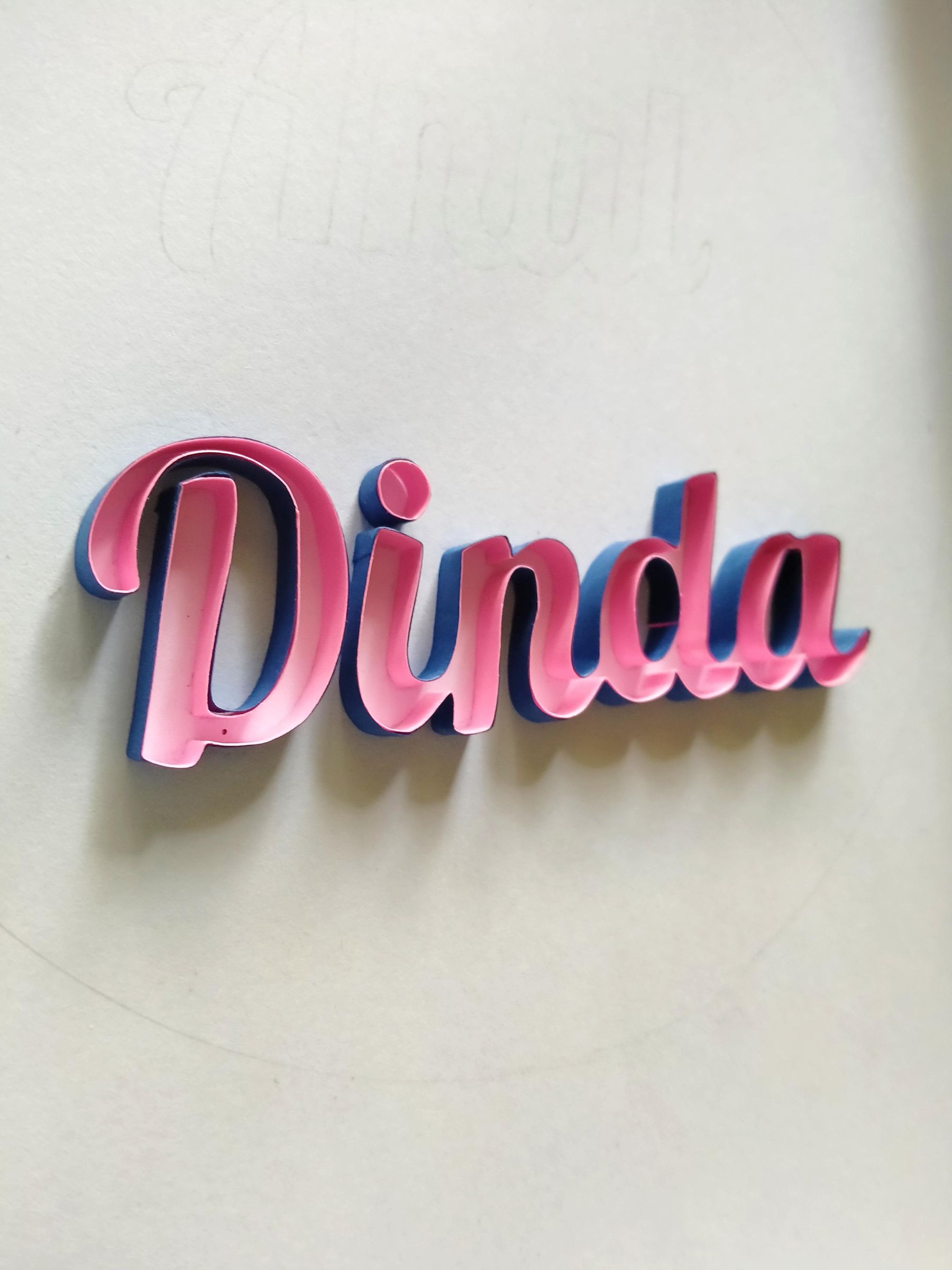 Paper Quilling Typography | Dual Colors Outline : 5 Steps (with ...