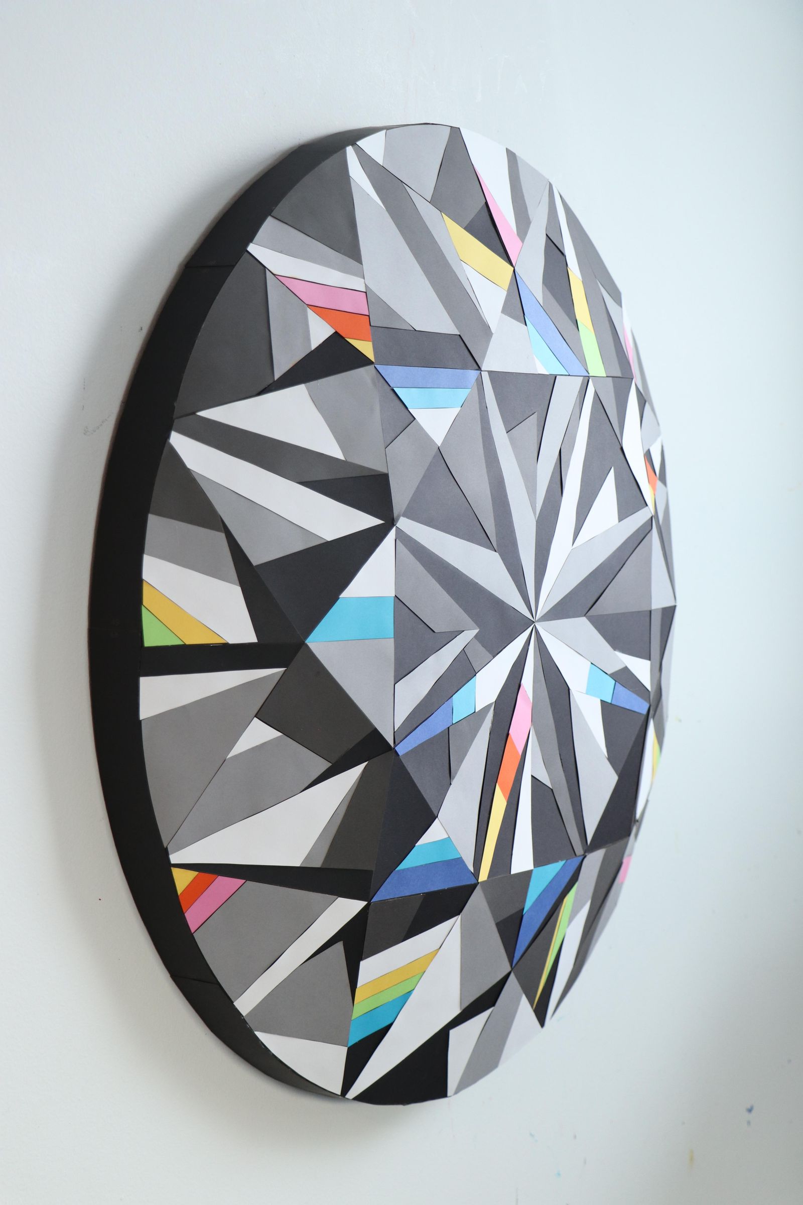 3D Polygonal Crystal Wall Canvas — Smooth Rounded Edges, Paint or ...