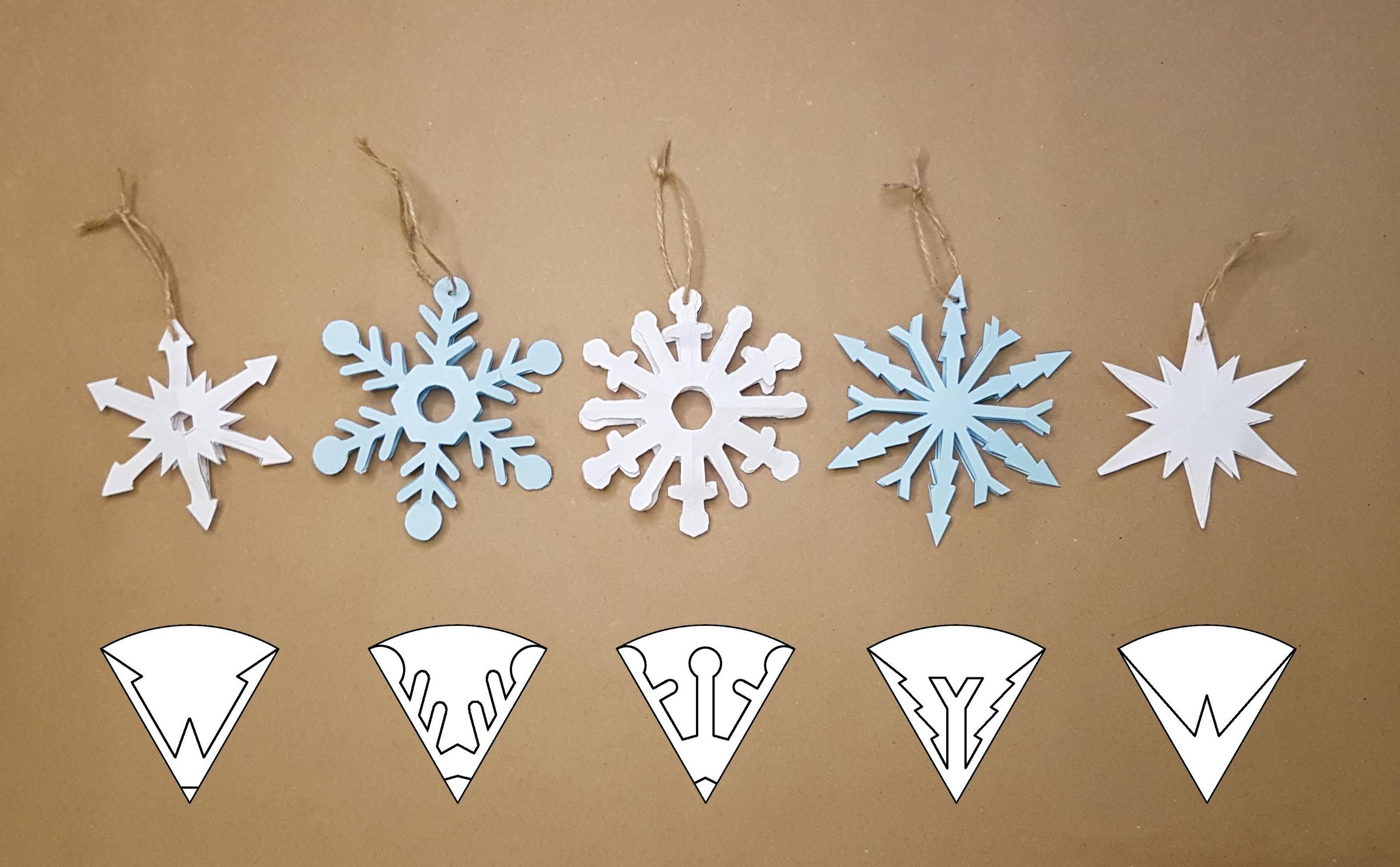 How to Make a 3D Snowflake Tree Decoration : 4 Steps (with Pictures ...