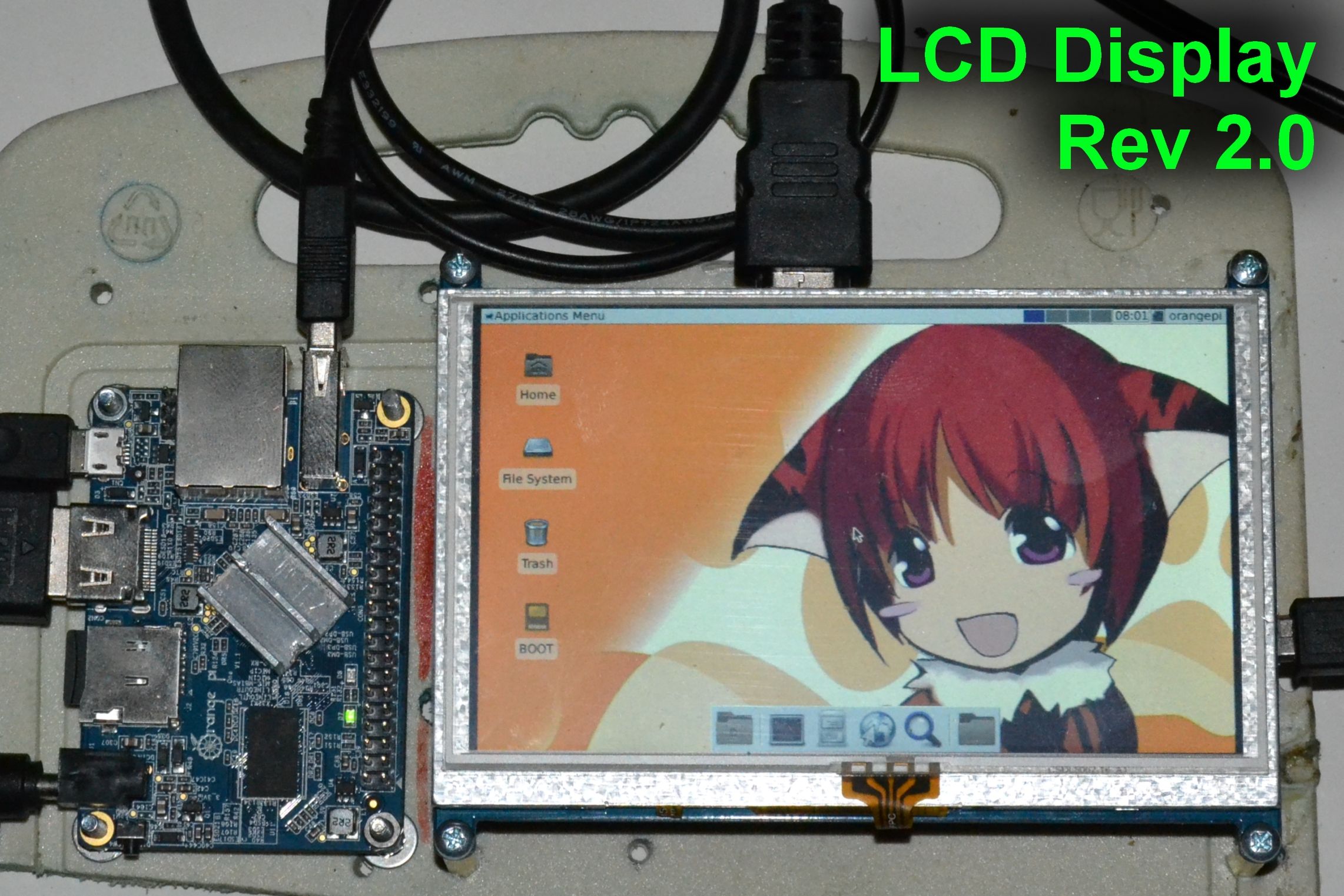 Orange PI HowTo: Set It Up to Use With a 5" HDMI TFT LCD Display : 8 ...