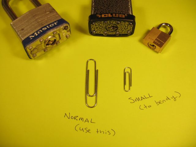 Open a Padlock With One Paperclip, Nothing Else : 6 Steps (with ...