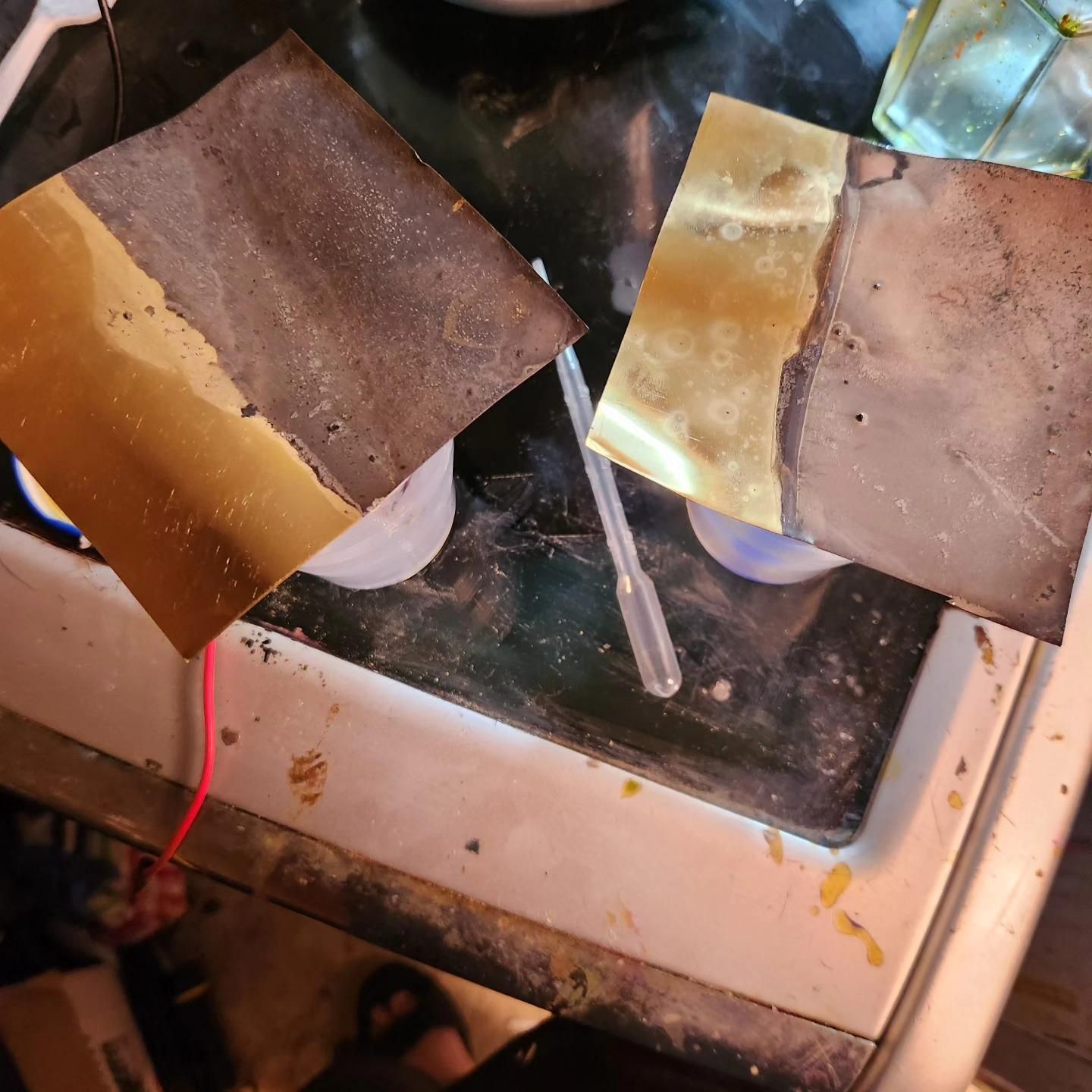 Plating Aluminium Sheets, Brass and Copper With Dragondroff Reagent (Bismuth) for Art. : 4 Steps ...