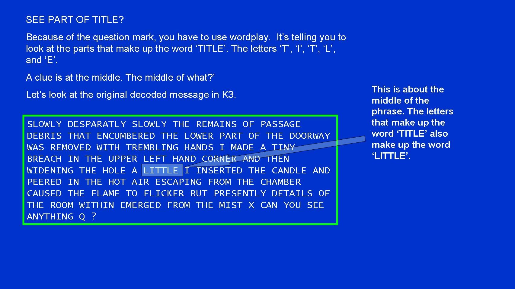How to Solve Sanborn's Kryptos: Part 9 - K3 Palimpsest : 11 Steps ...