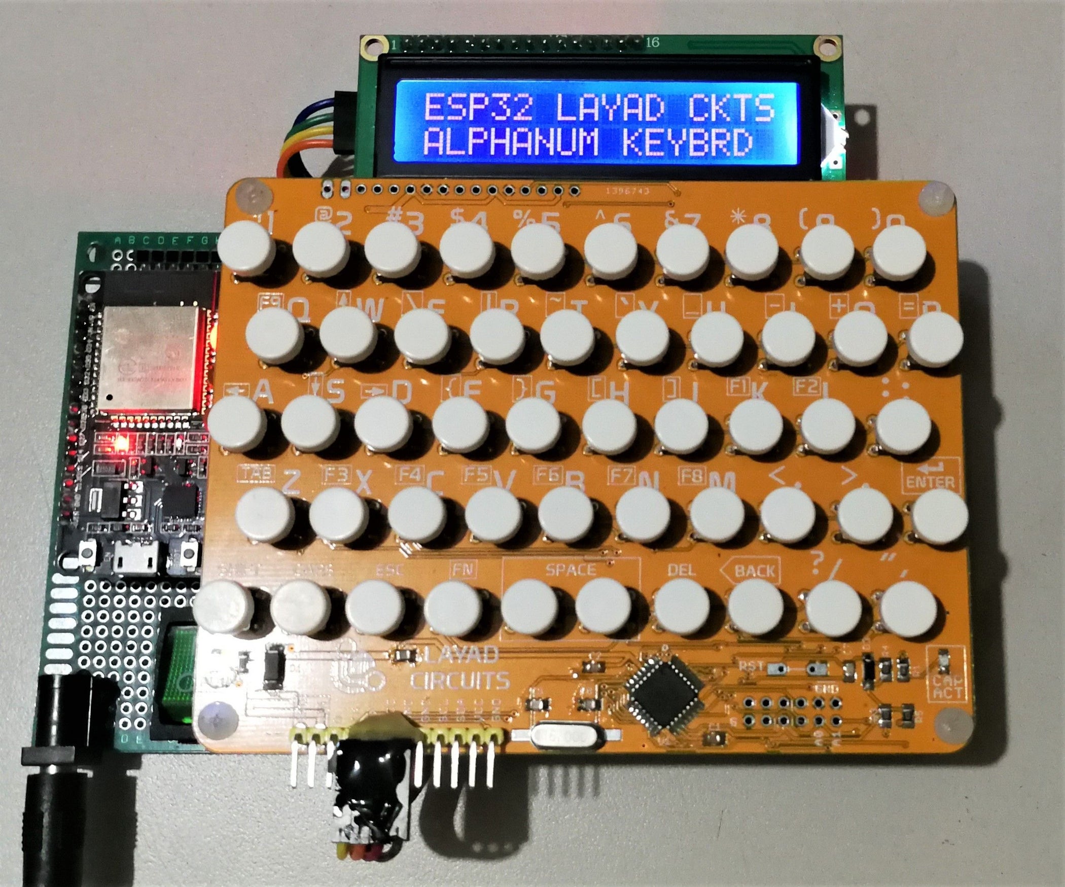 Layad Circuits Alphanumeric Keyboard With ESP32 and Character LCD : 4 ...