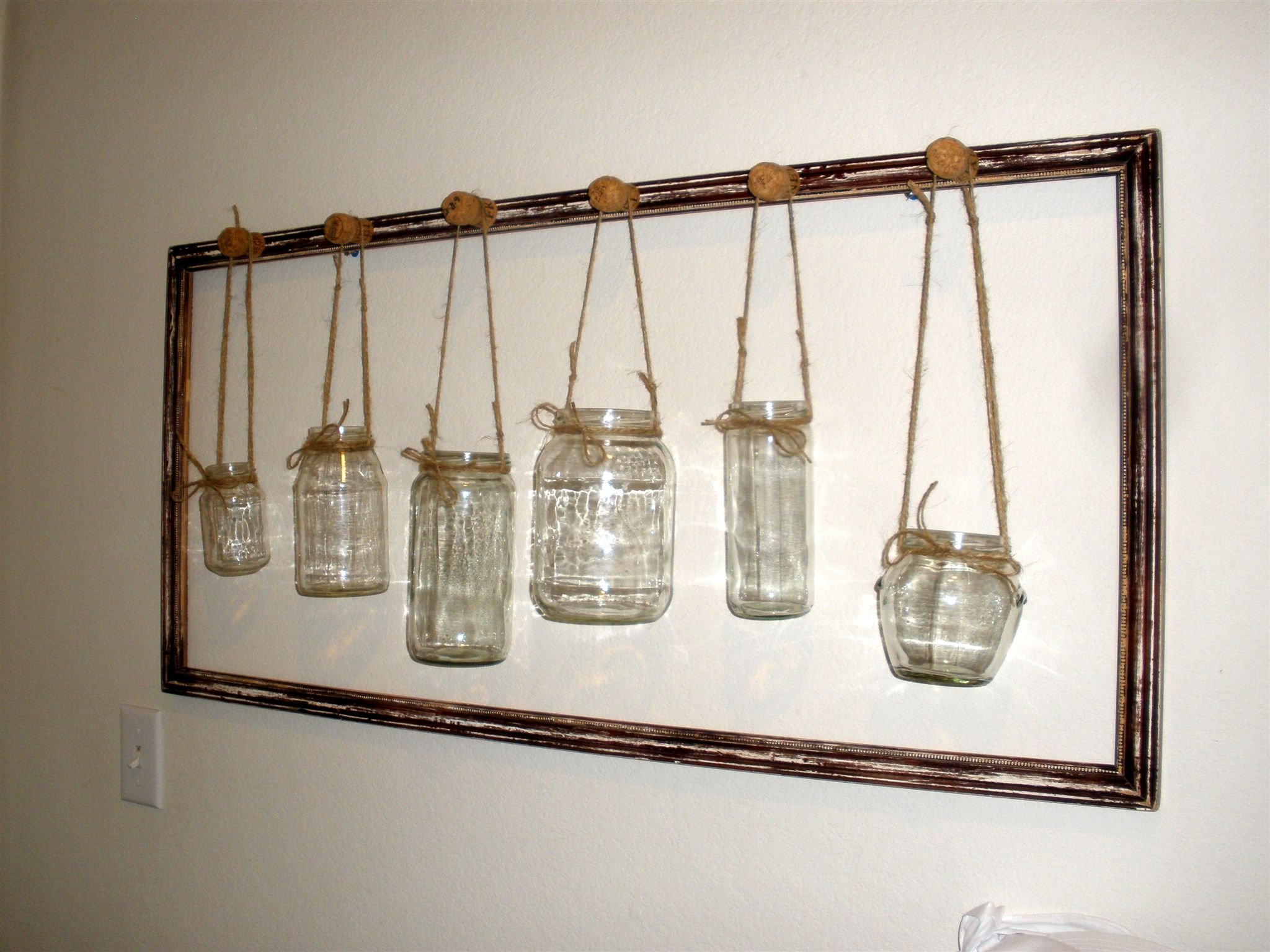 Frame and Jar Functional Wall Art, Hanger or Organizer : 7 Steps (with ...