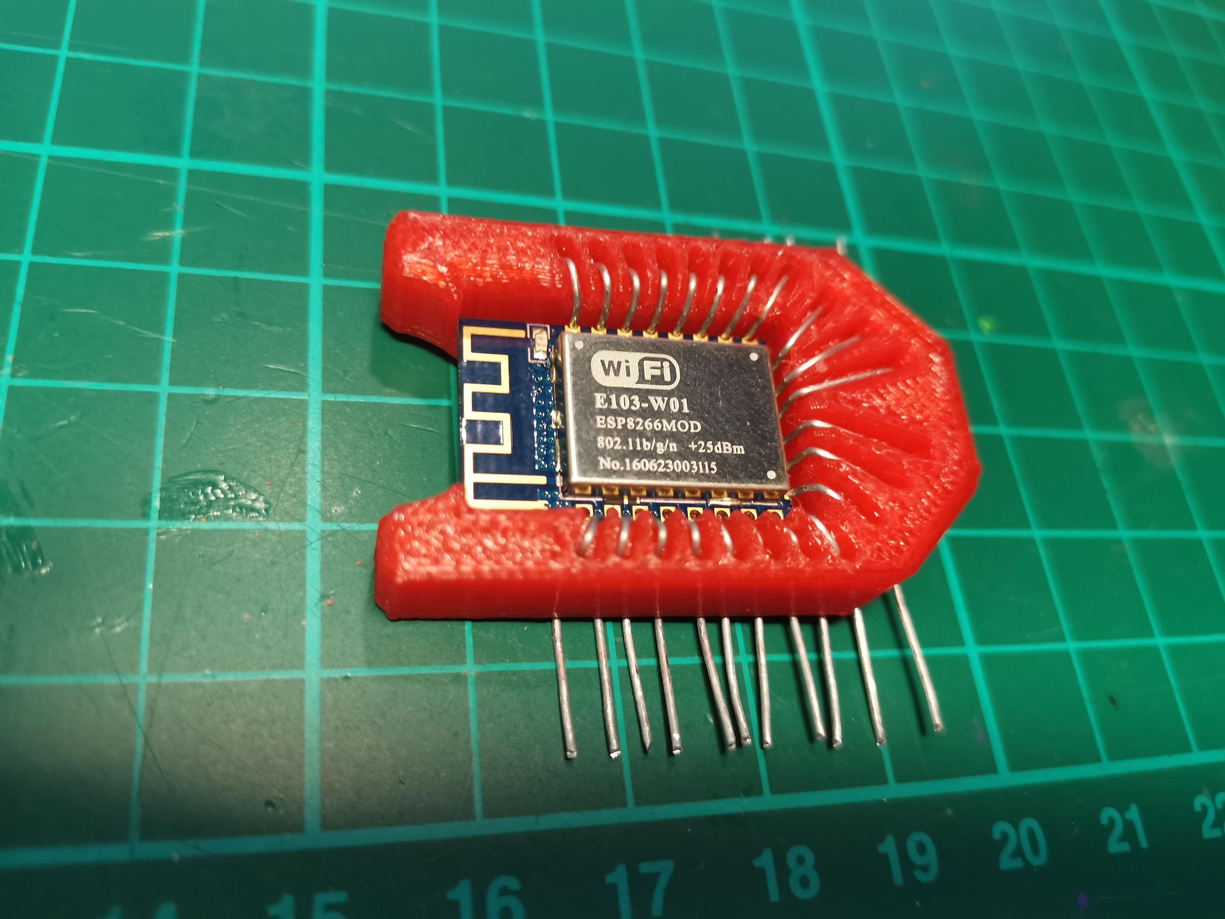 DIY ESP8266 ESP-12 Socket - Snap Fit, Breadboard Friendly, No Soldering ...