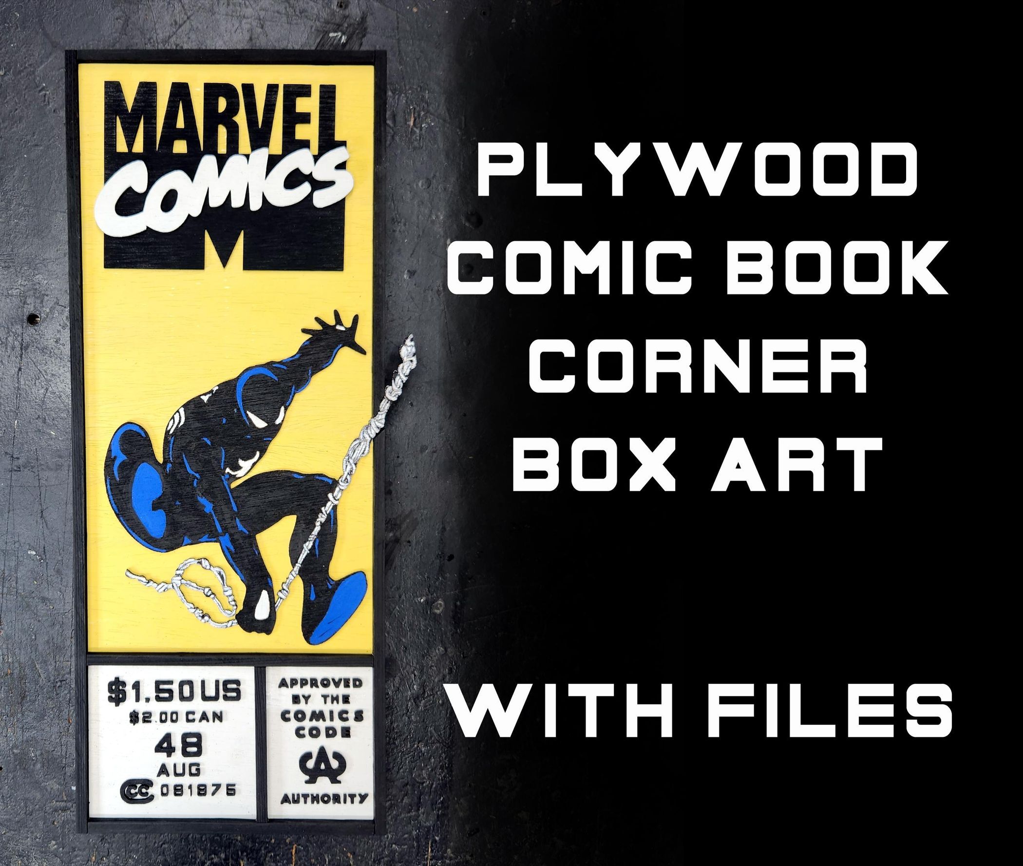 Plywood Comic Book Corner Art - Laser Engraver Project - With Files ...