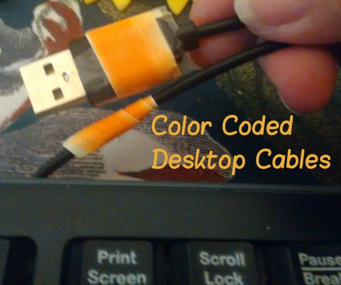 Color Coded Desktop Cables : 6 Steps - Instructables