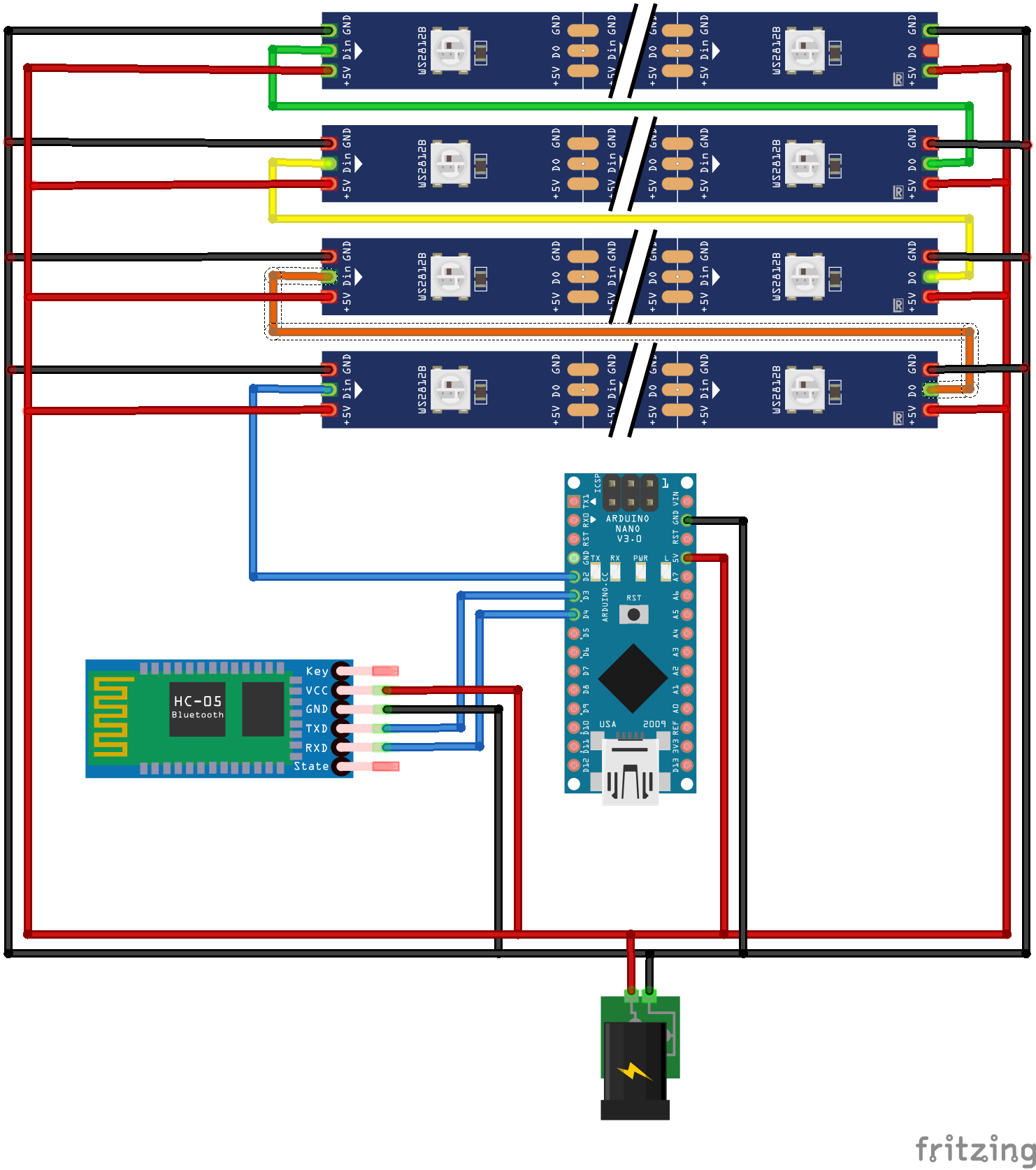 Multieffect Arduino LED Matrix Controlada Por Bluetooth : 7 Steps ...