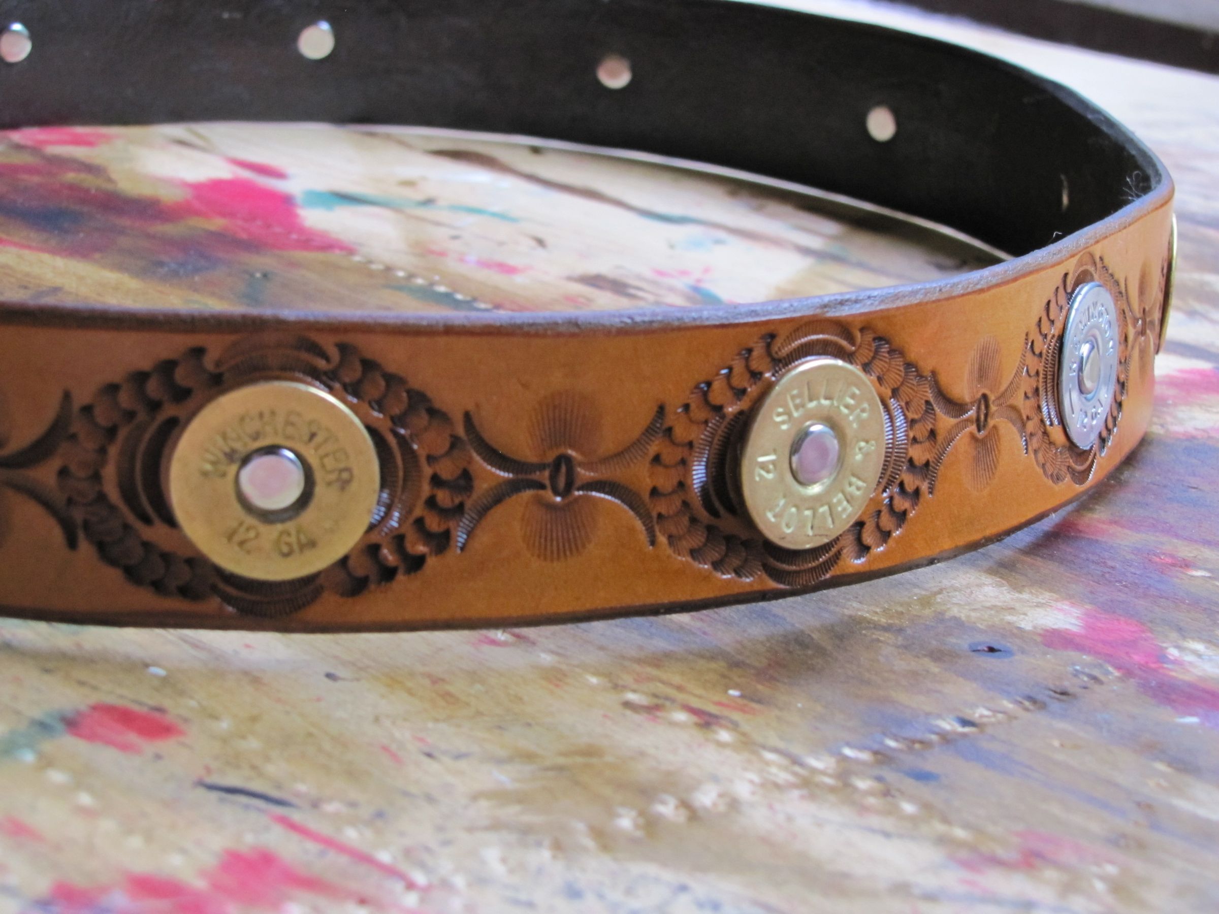 'Merican Leather Belt (w/ Shotgun Shell Conchos) : 5 Steps (with ...