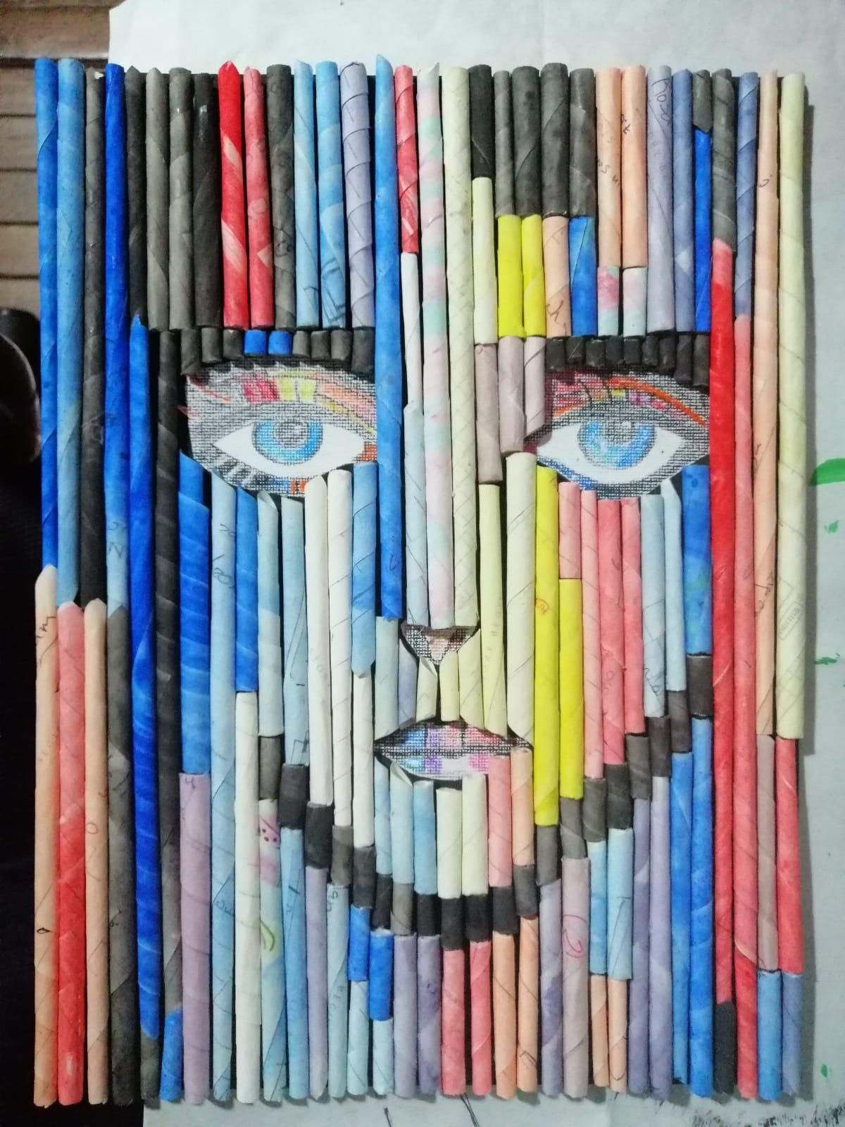 Face With Recycled Paper Cylinders : 7 Steps (with Pictures ...
