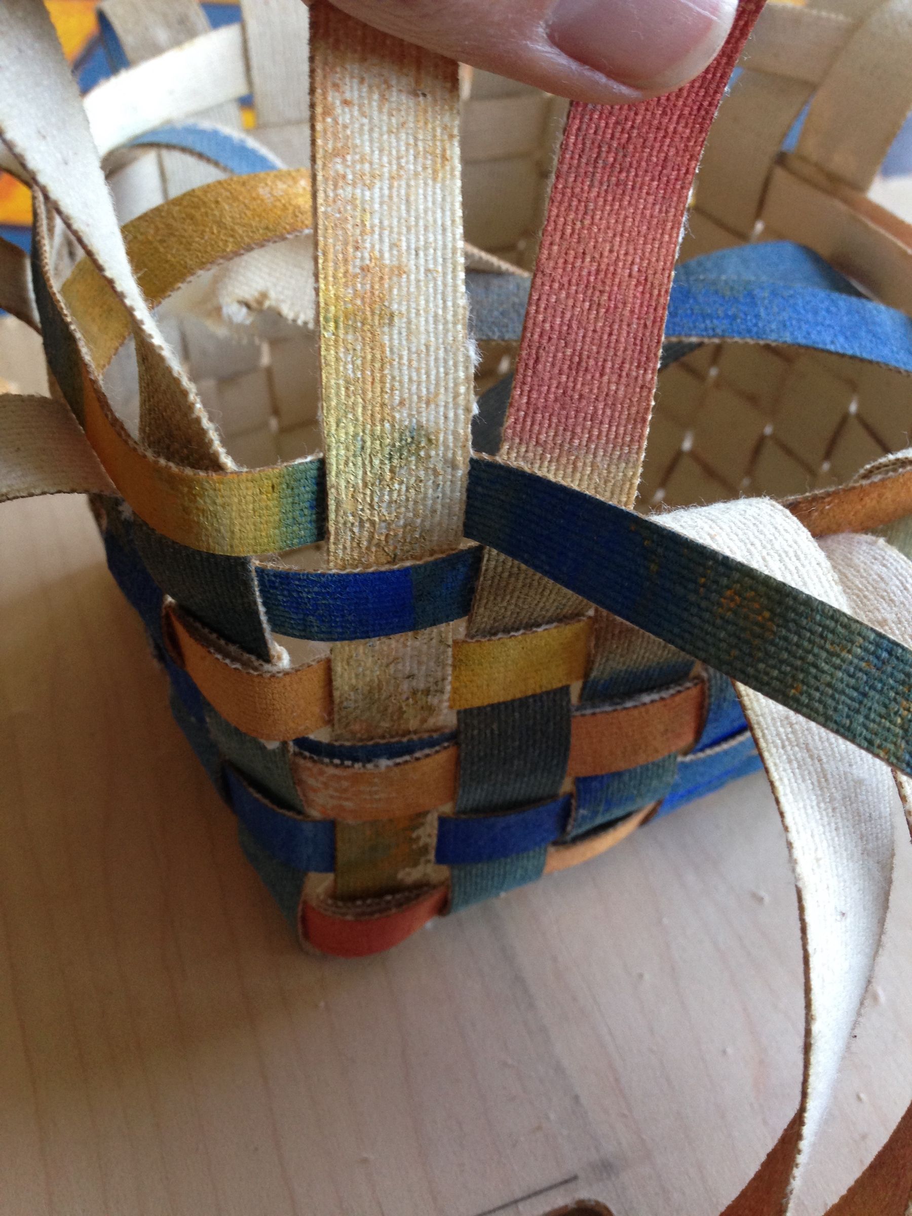 Painted Canvas Strip Basket : 9 Steps (with Pictures) - Instructables