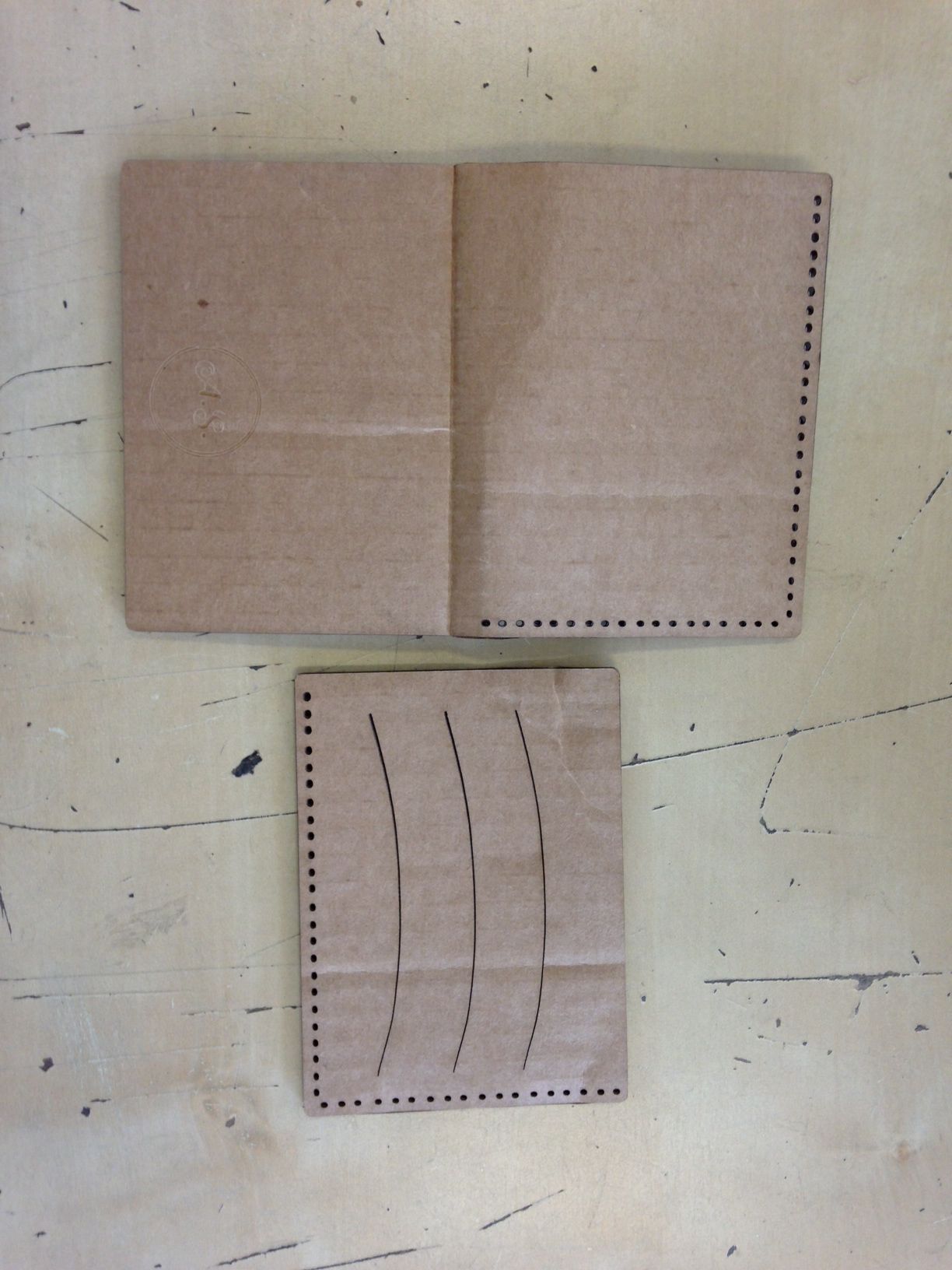 Making a Simple Folded Leather Wallet With Engraved Insignia : 3 Steps ...