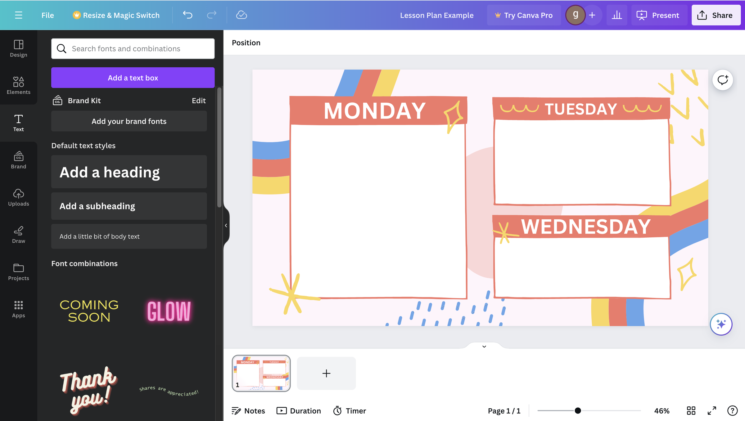 Fun, Cute, and Easy Lesson Plan With Canva! : 10 Steps - Instructables