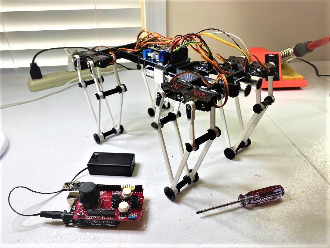 GorillaBot the 3D Printed Arduino Autonomous Sprint Quadruped Robot : 9 ...