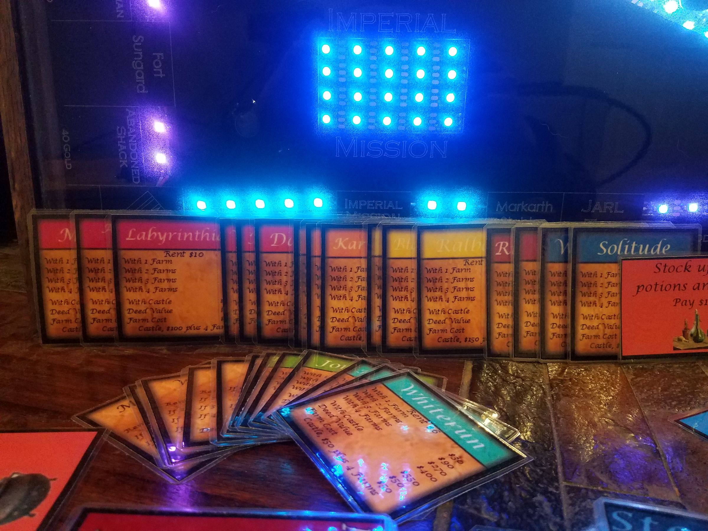 DIY Skyrim Monopoly Board With Arduino LED Lights : 7 Steps (with ...