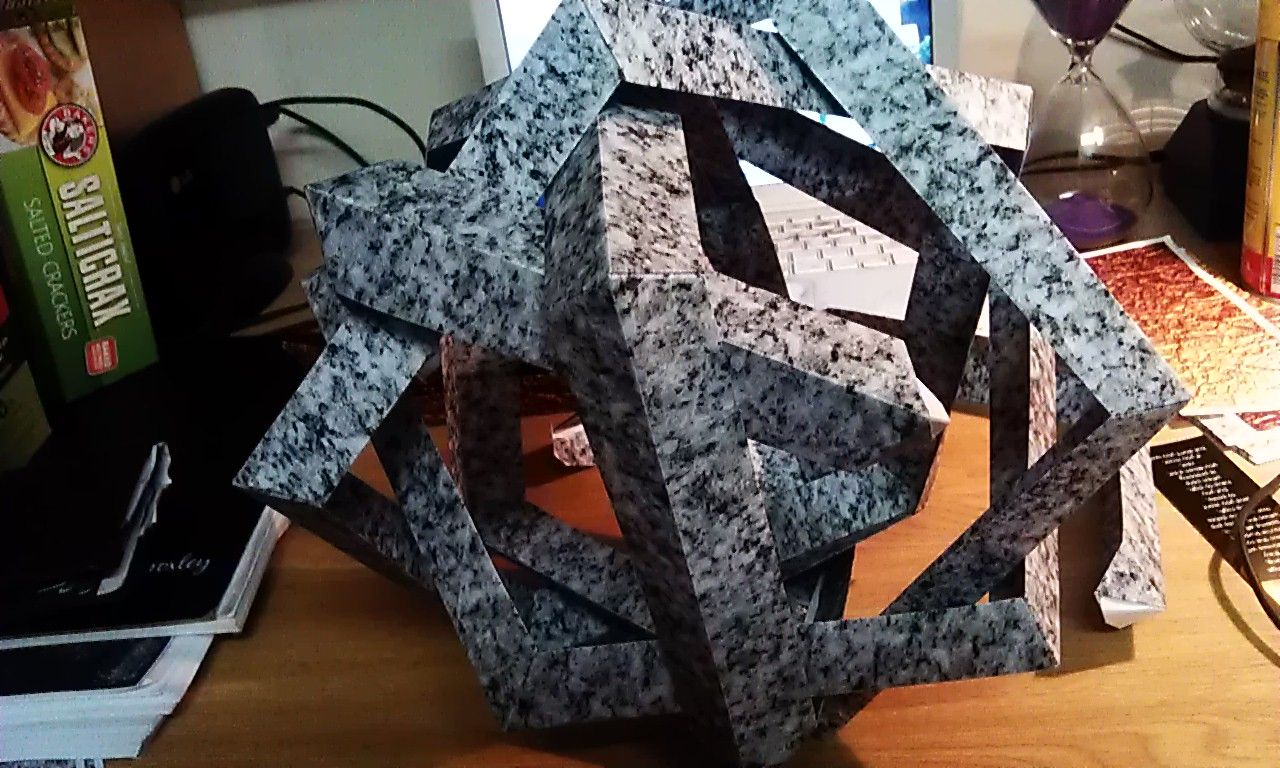 MAKALU Modular Origami Sculpture - 6 Woven Pentagons : 17 Steps (with ...