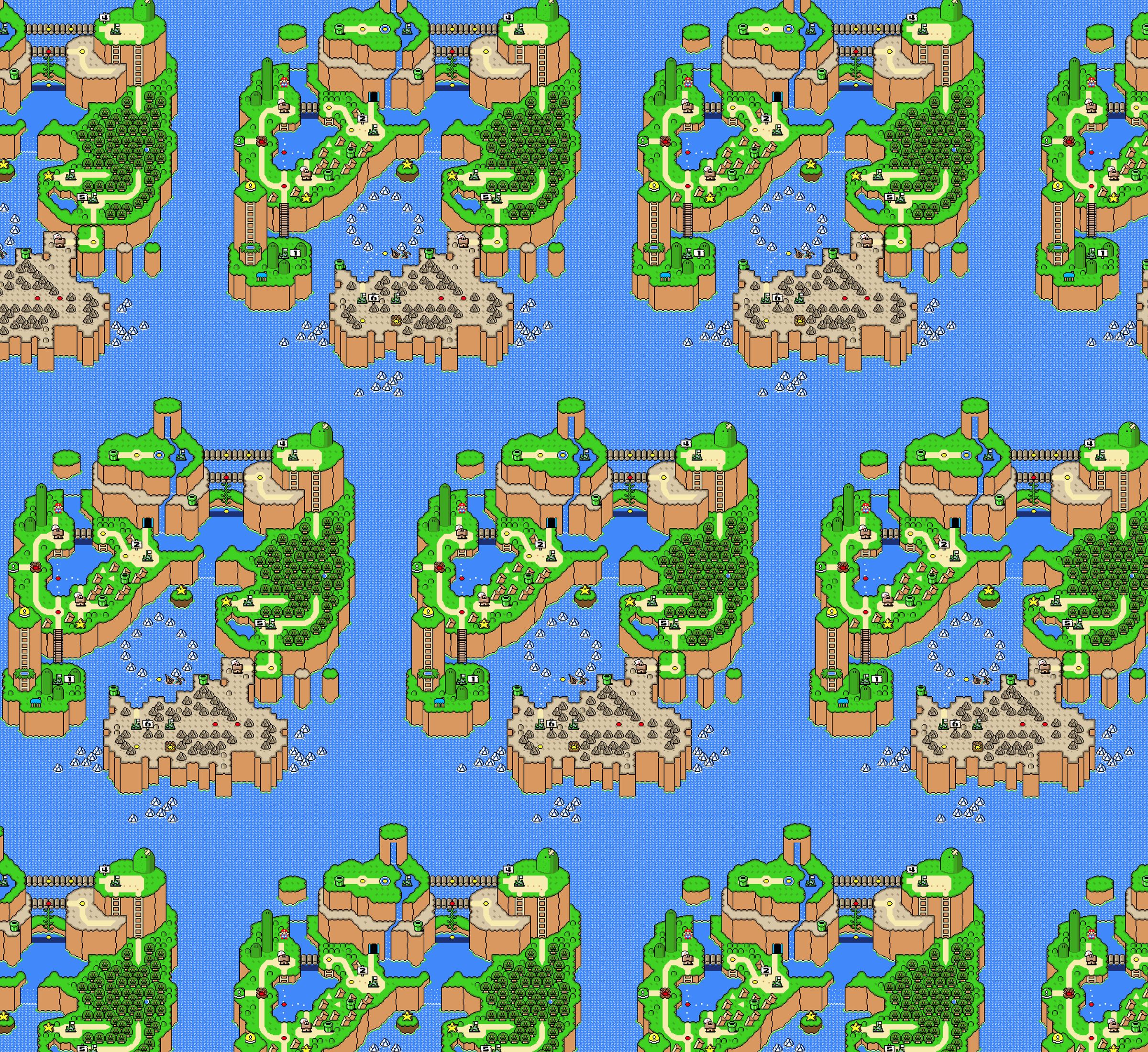 Super Mario World Map Poster