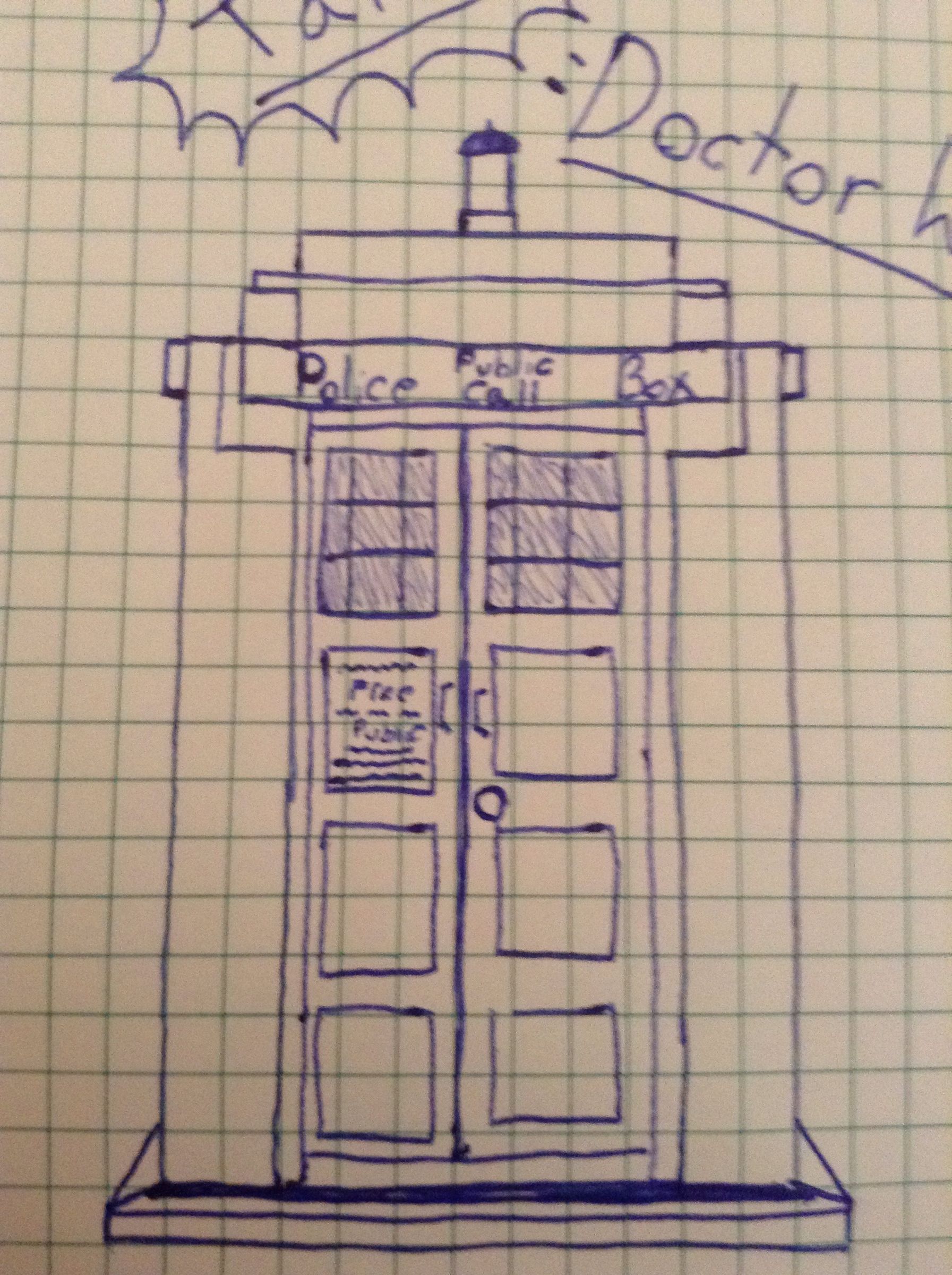 How To Draw The Tardis Easy Dr Who Tardis Original Watercolor Art