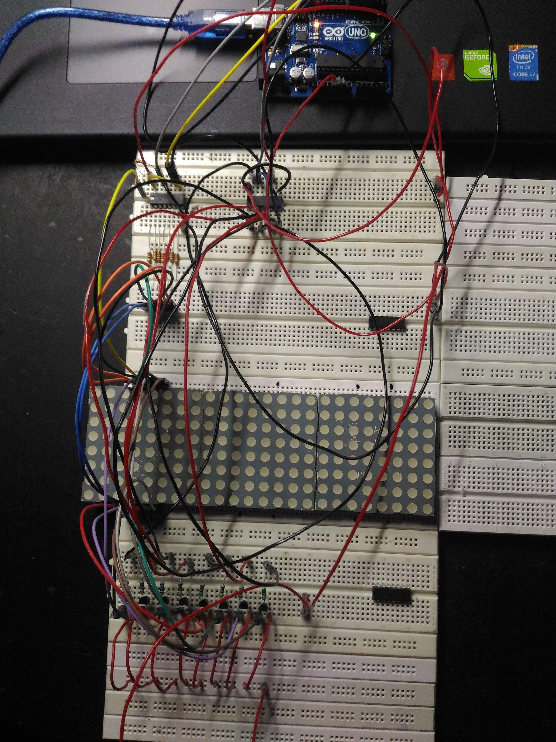48 X 8 Scrolling LED Matrix Display Using Arduino and Shift Registers. : 6 Steps (with Pictures ...