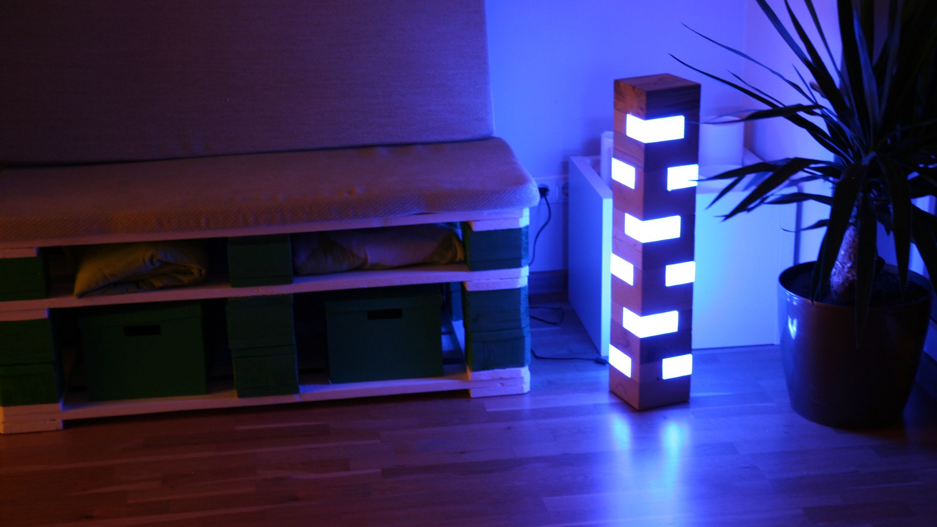 Colored LED Lamp From Pallet Wood Blocks : 10 Steps (with Pictures ...