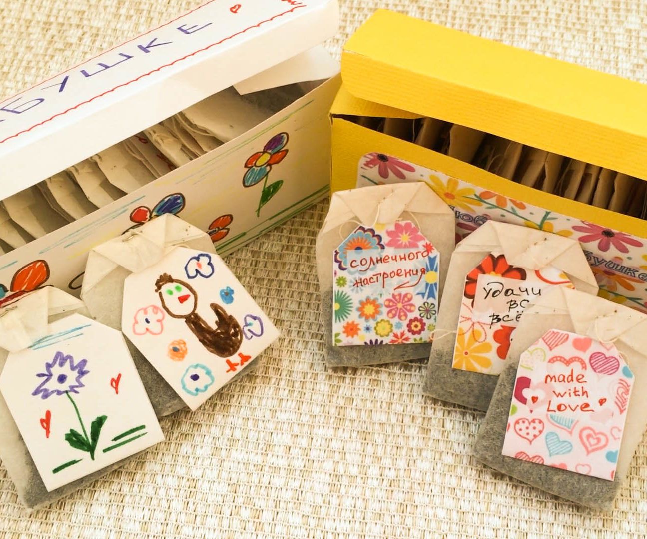 DIY With Kids for Mother's Day. Gift Tea Box and Tea Tags. : 8 Steps ...