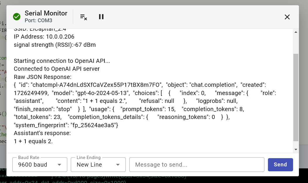 How to Connect an Arduino UNO WiFi R4 to OpenAI API : 6 Steps ...