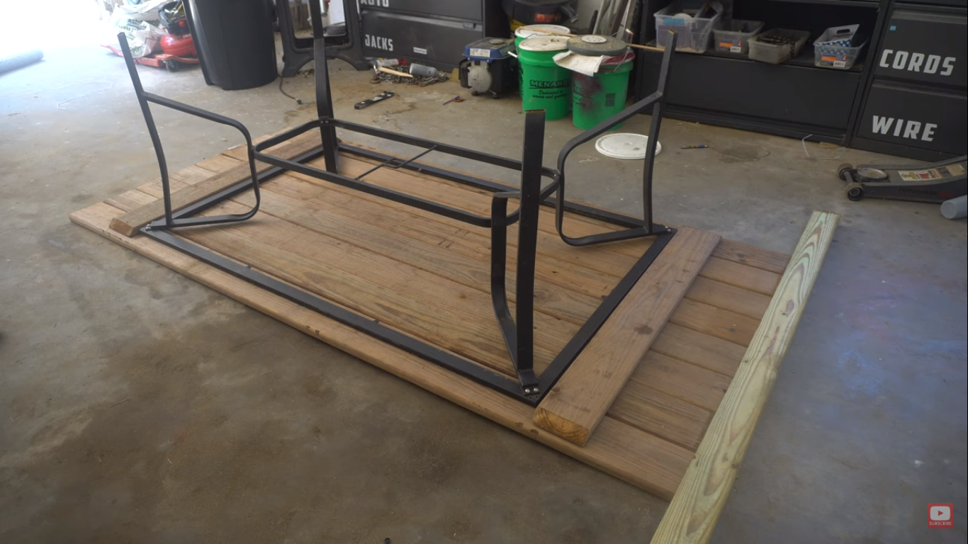 How to Up-cycle a Broken Patio Table Into an Awesome Farm Style Wood ...