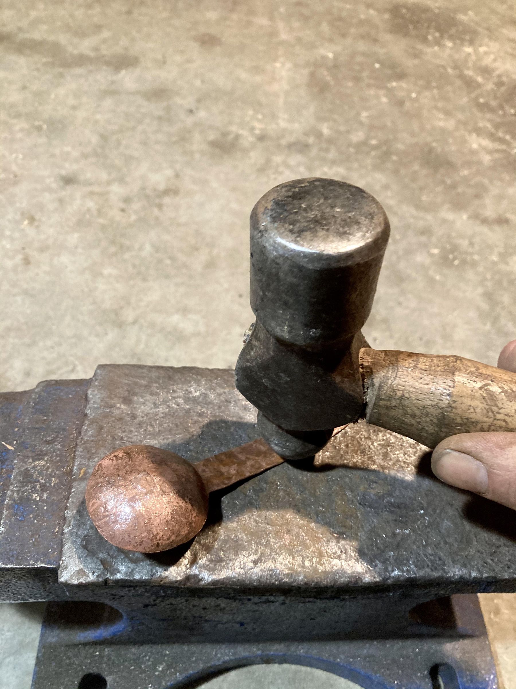 Hammered Copper Spoon With Simple Tools and Materials : 6 Steps (with ...
