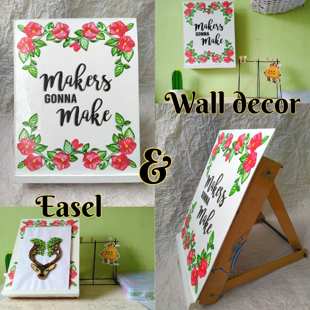 DIY Tabletop Easel and Wall Decor From Cardboard : 5 Steps (with ...