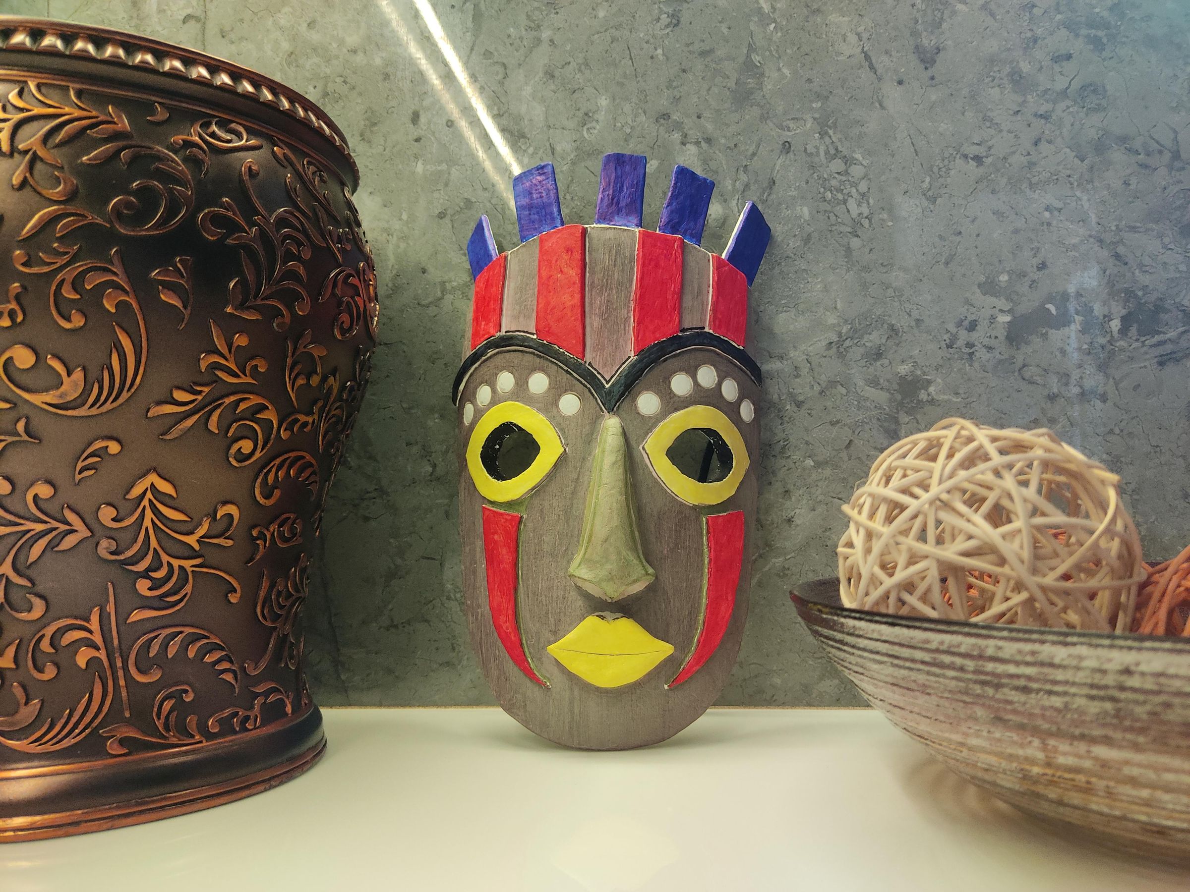 Tribal Mask Using Air Dry Clay : 8 Steps - Instructables