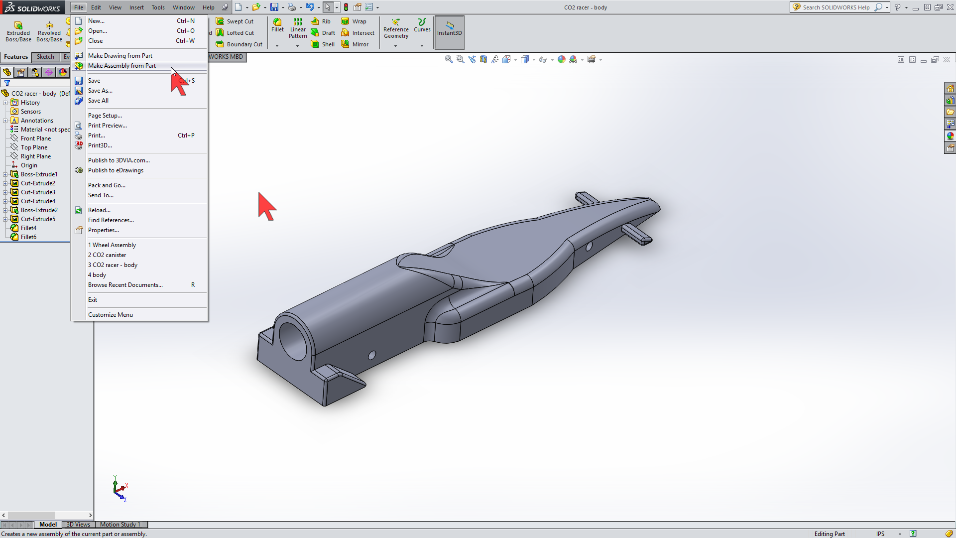 Solidworks Tutorial: CO2 Racer : 32 Steps - Instructables