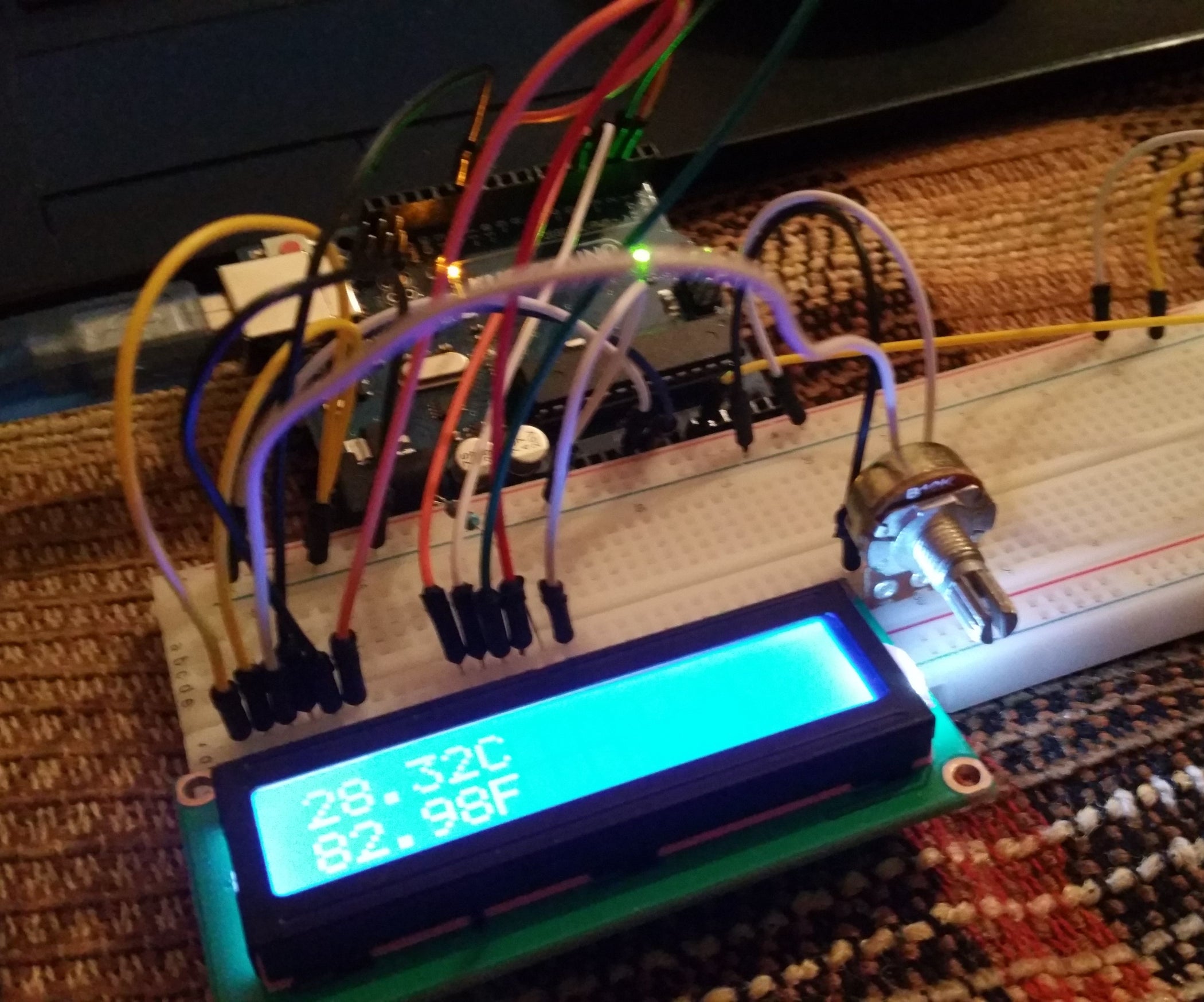 Arduino Thermometer Lm35 Lcd 6 Steps With Pictures Instructables