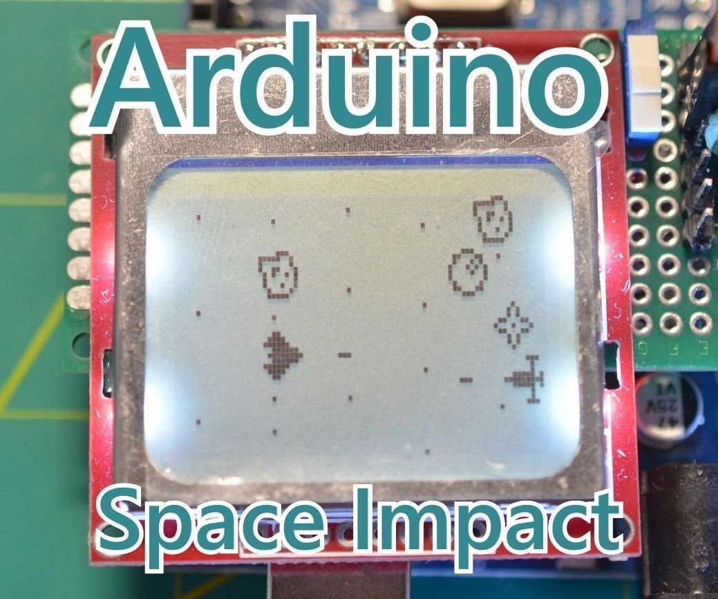 "Space Impact" Game With Gyro Sensor and Nokia 5110 LCD : 3 Steps - Instructables