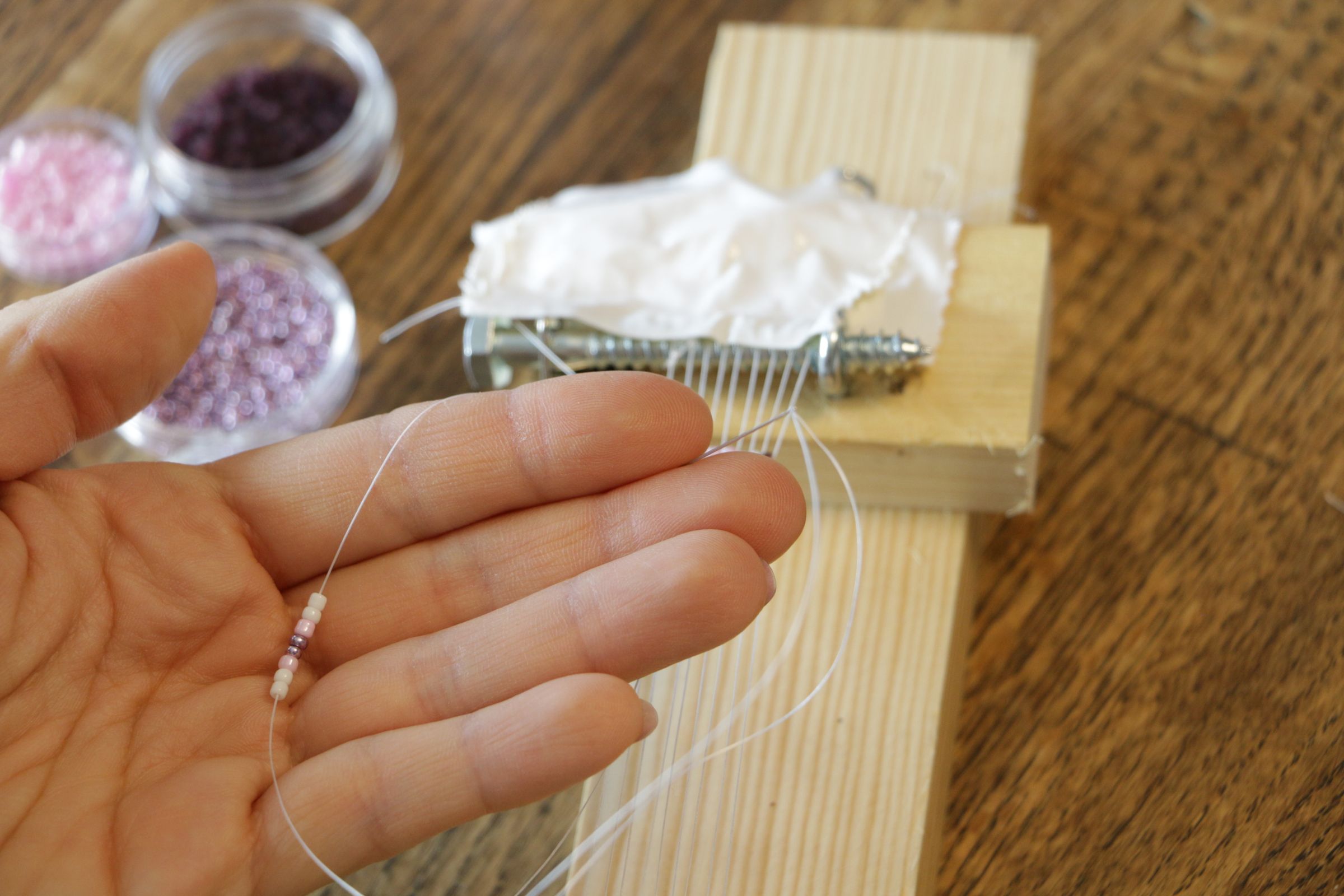 Simple Bead Weaving Loom & Bracelet : 4 Steps (with Pictures ...