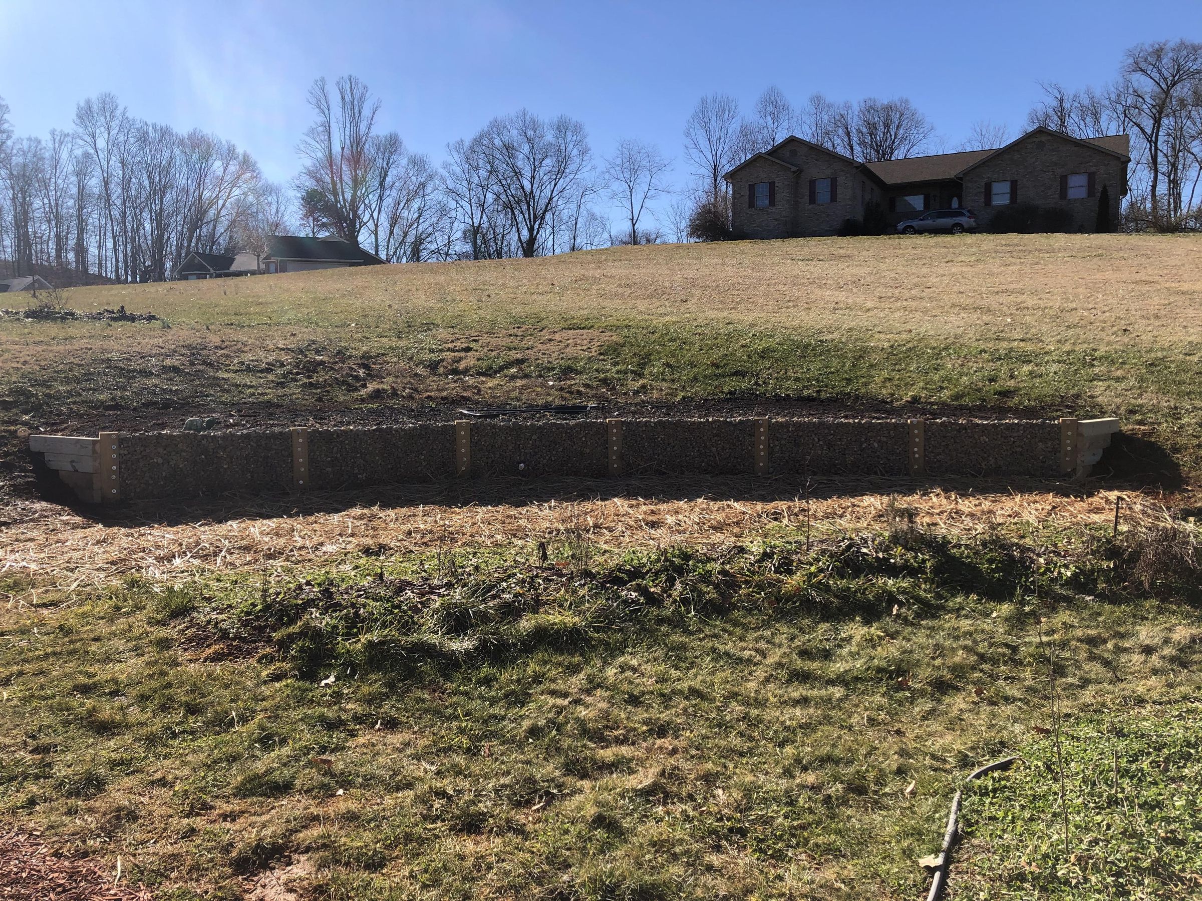 Gabion Stone Retaining Wall, Hillside Pond Optional : 9 Steps (with ...