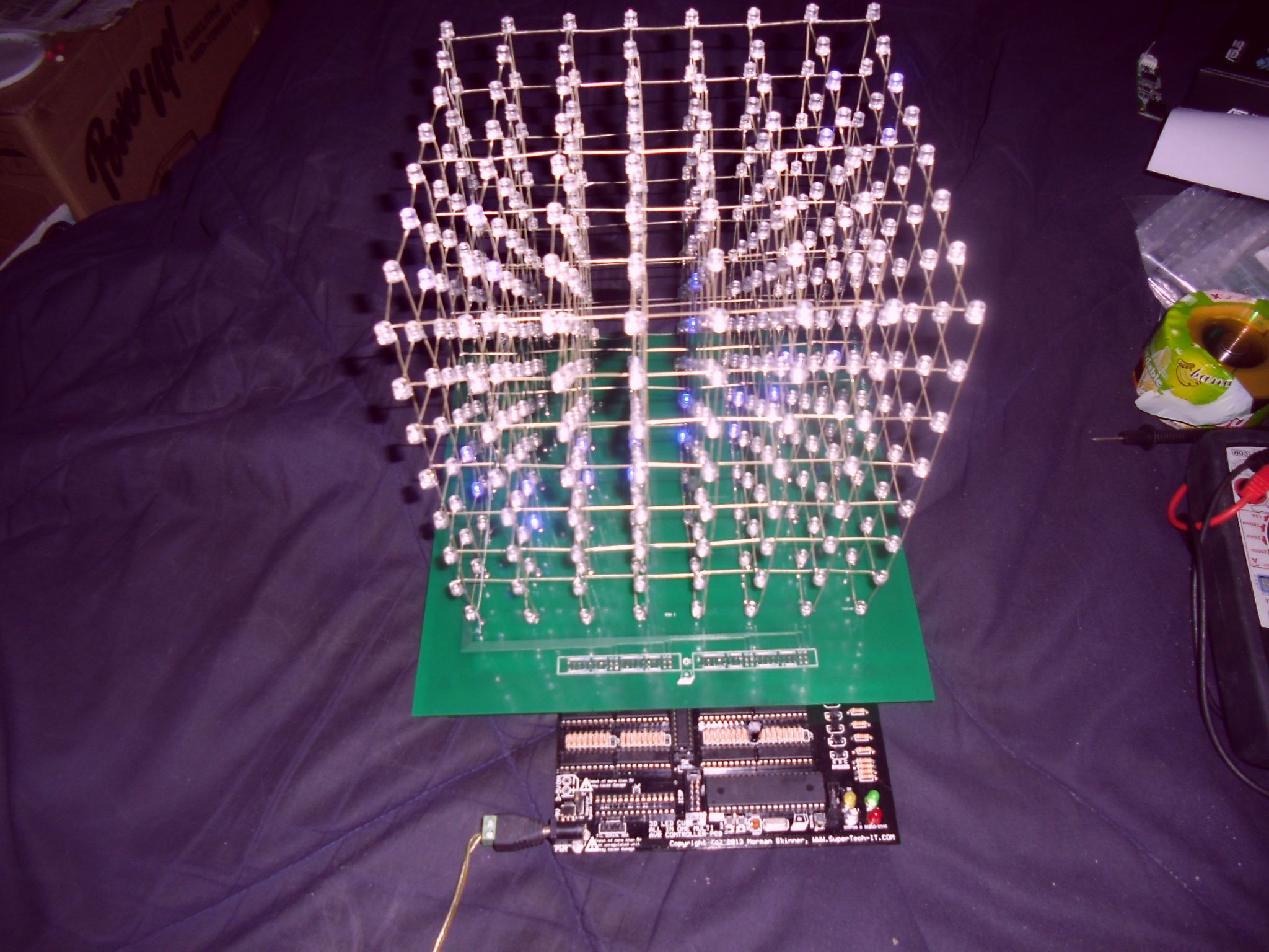 CHR's 8X8X8 LED Cube Revisited With Improvements! : 19 Steps (with ...