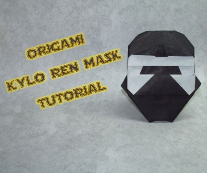 ORIGAMI KYLO REN MASK TUTORIAL (WITH VIDEO!) : 8 Steps (with Pictures ...