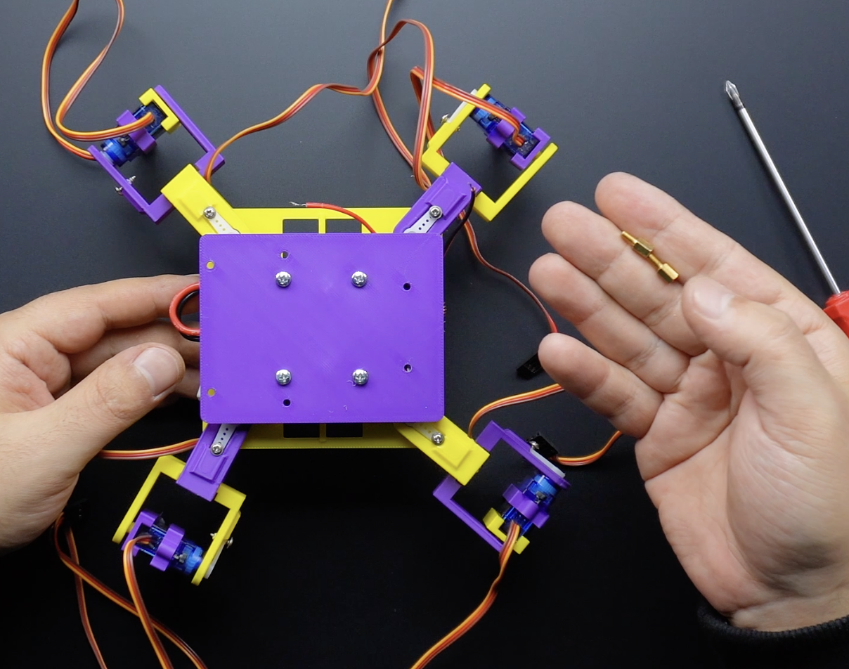 4-Legged Spider Robot With 3D Printed Parts (8 Servo Motors and an ...