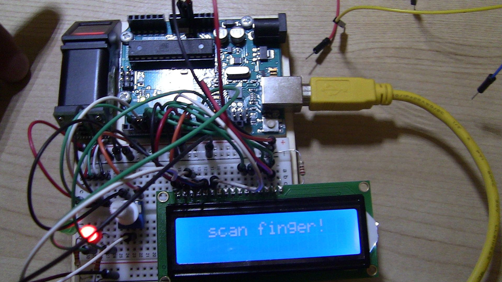 ARDUINO FINGERPRINT SCANNER WITH 16X2 LCD - Instructables