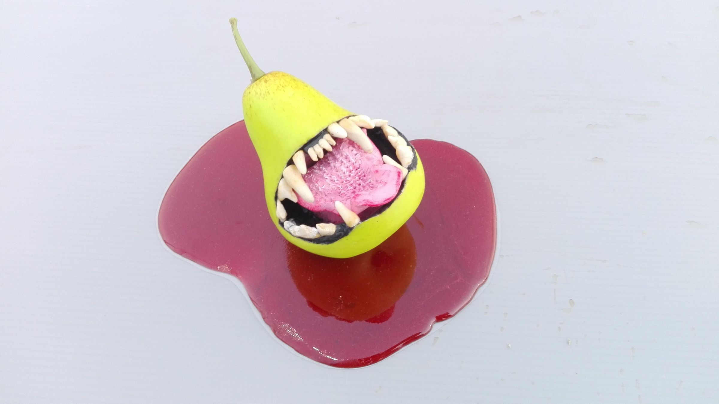How to Make Halloween Zombie Pear in Faux Blood | Halloween Resin Art ...