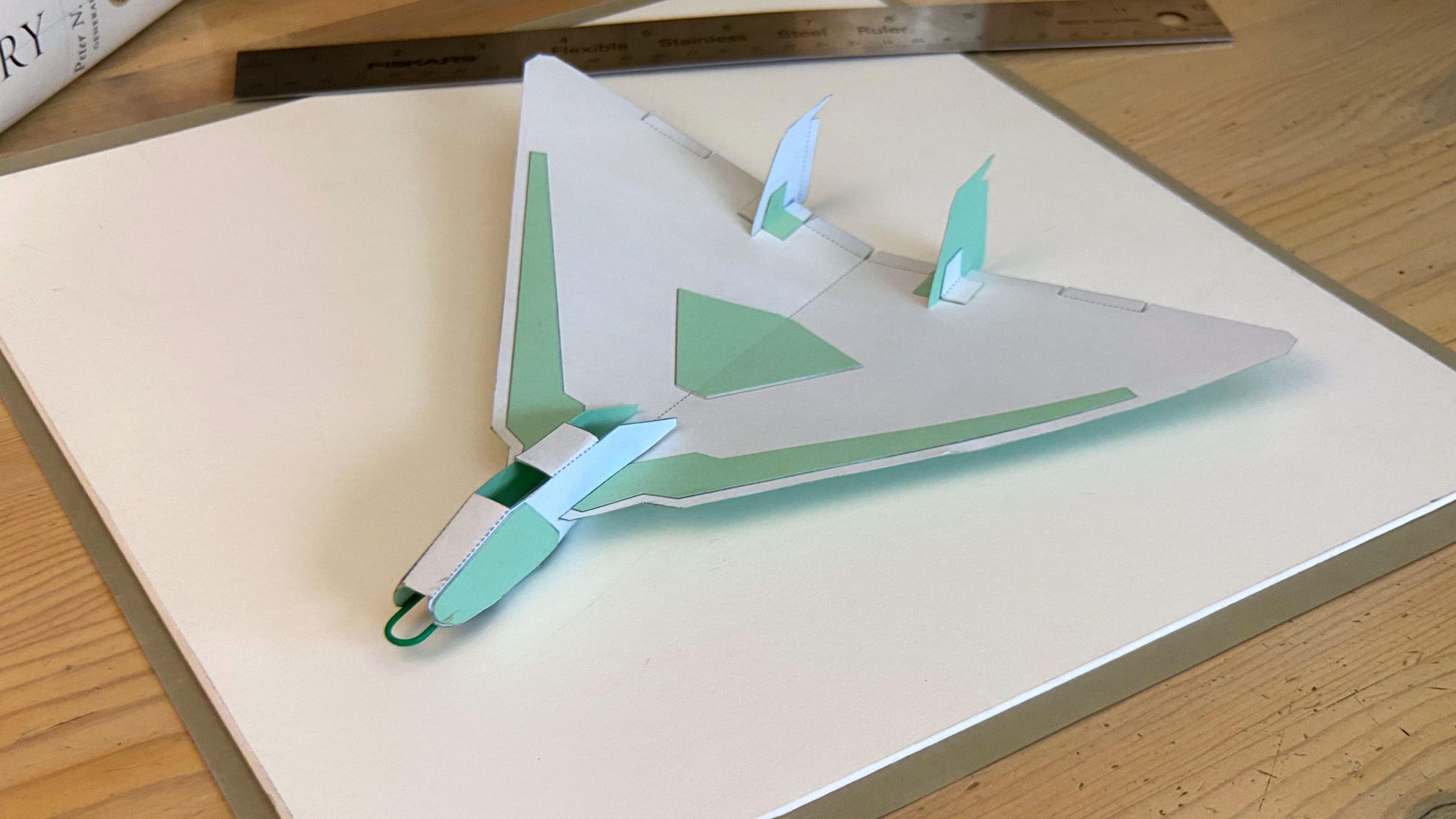 Card Stock & Paper Twin Fin Delta Airplane : 8 Steps (with Pictures ...