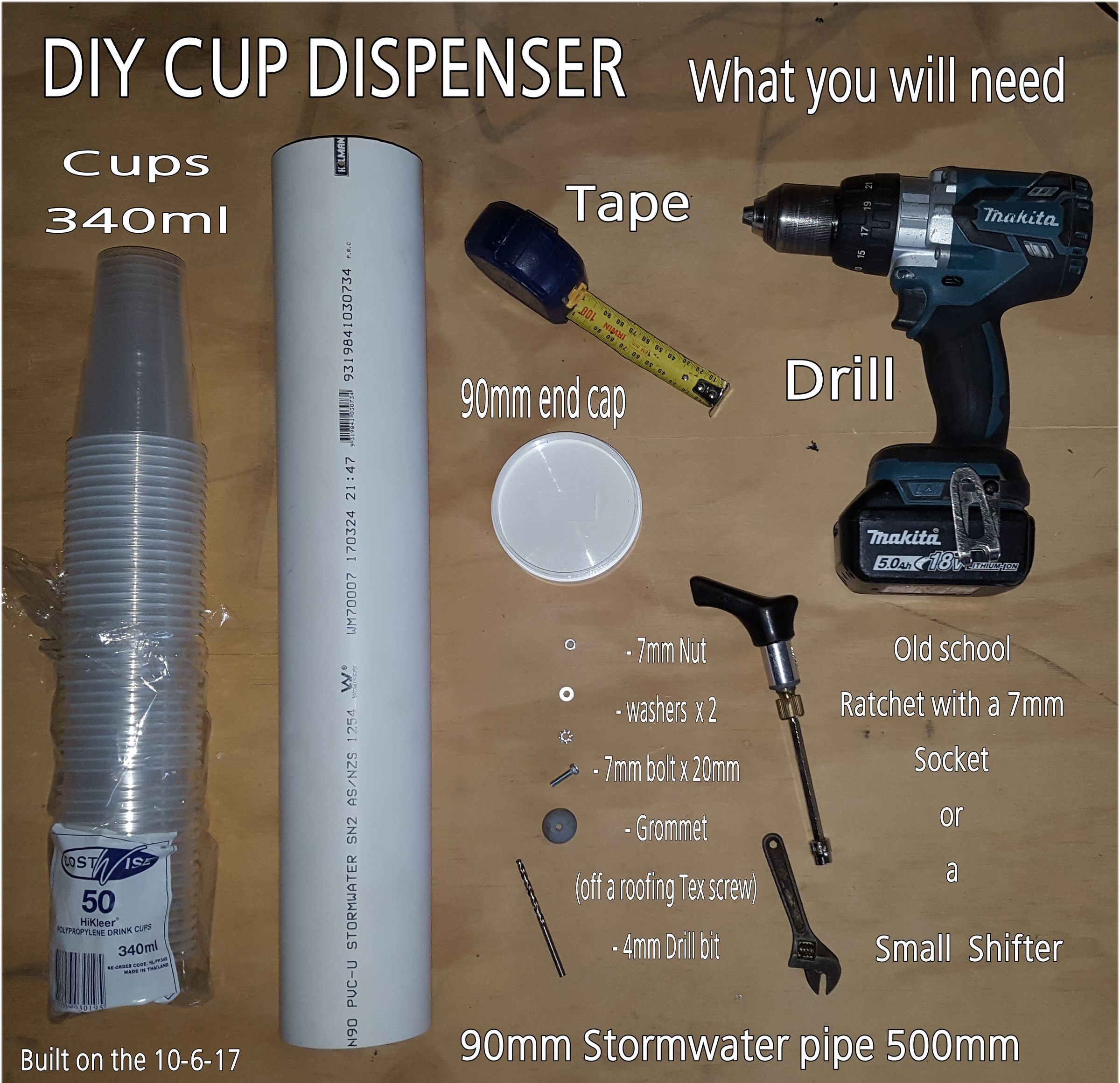 DIY Cup Dispenser for $8-9 Compared to One Purchased From a Wholesaler ...
